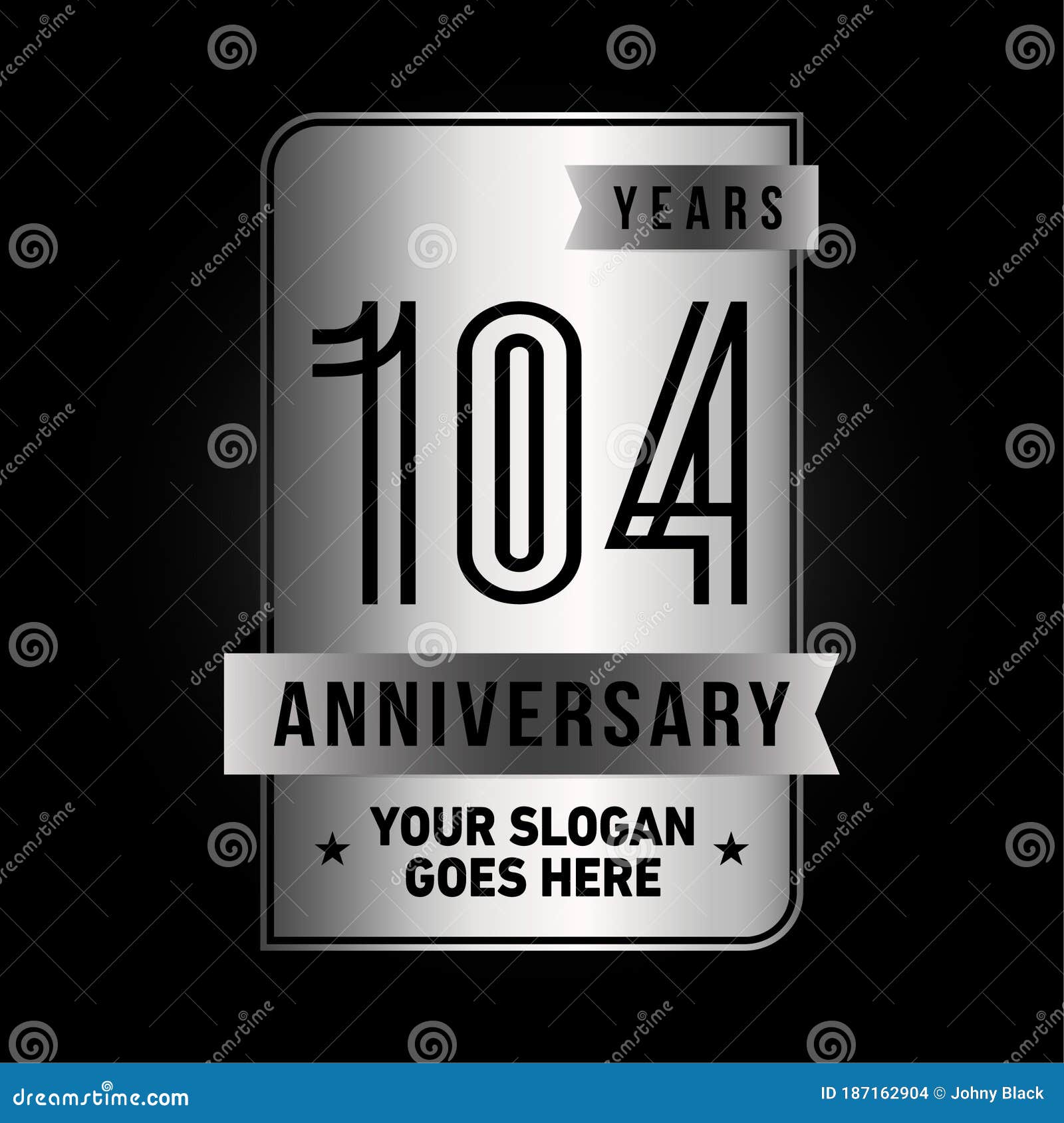104 Years Celebrating Anniversary Design Template. 104th Logo. Vector ...