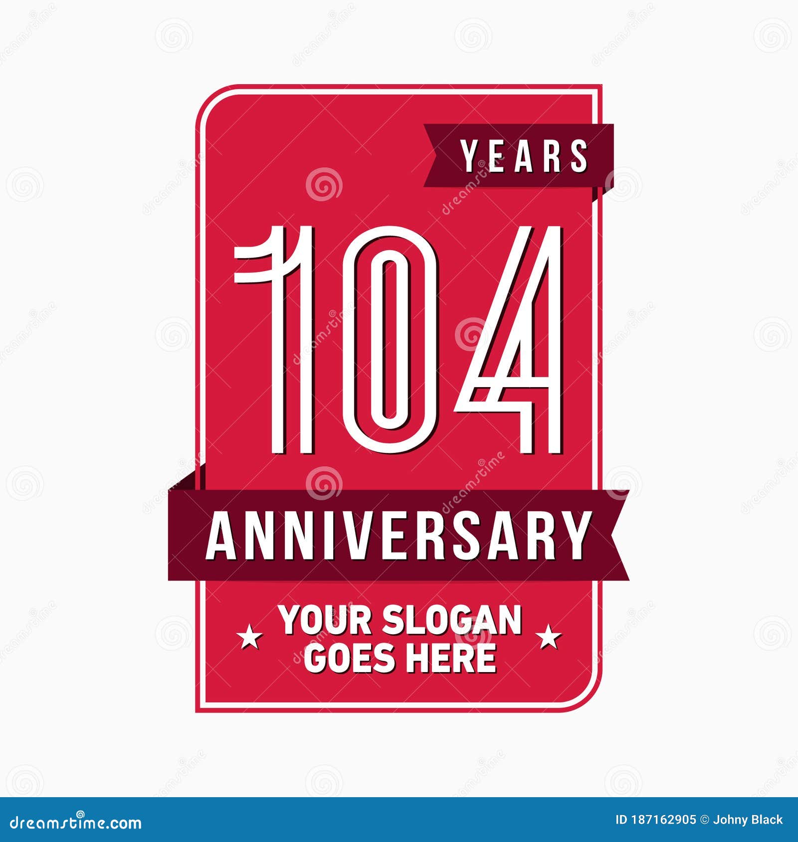 104 Years Celebrating Anniversary Design Template. 104th Logo. Vector ...