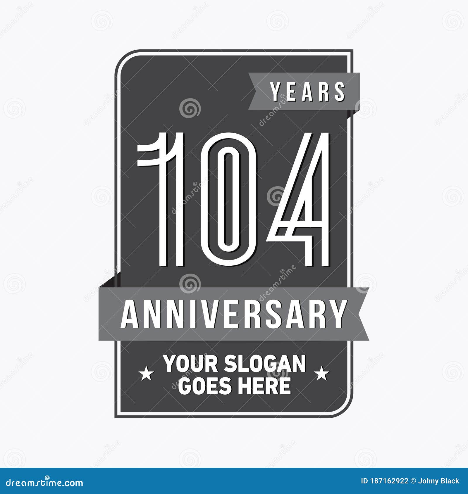 104 Years Celebrating Anniversary Design Template. 104th Logo. Vector ...