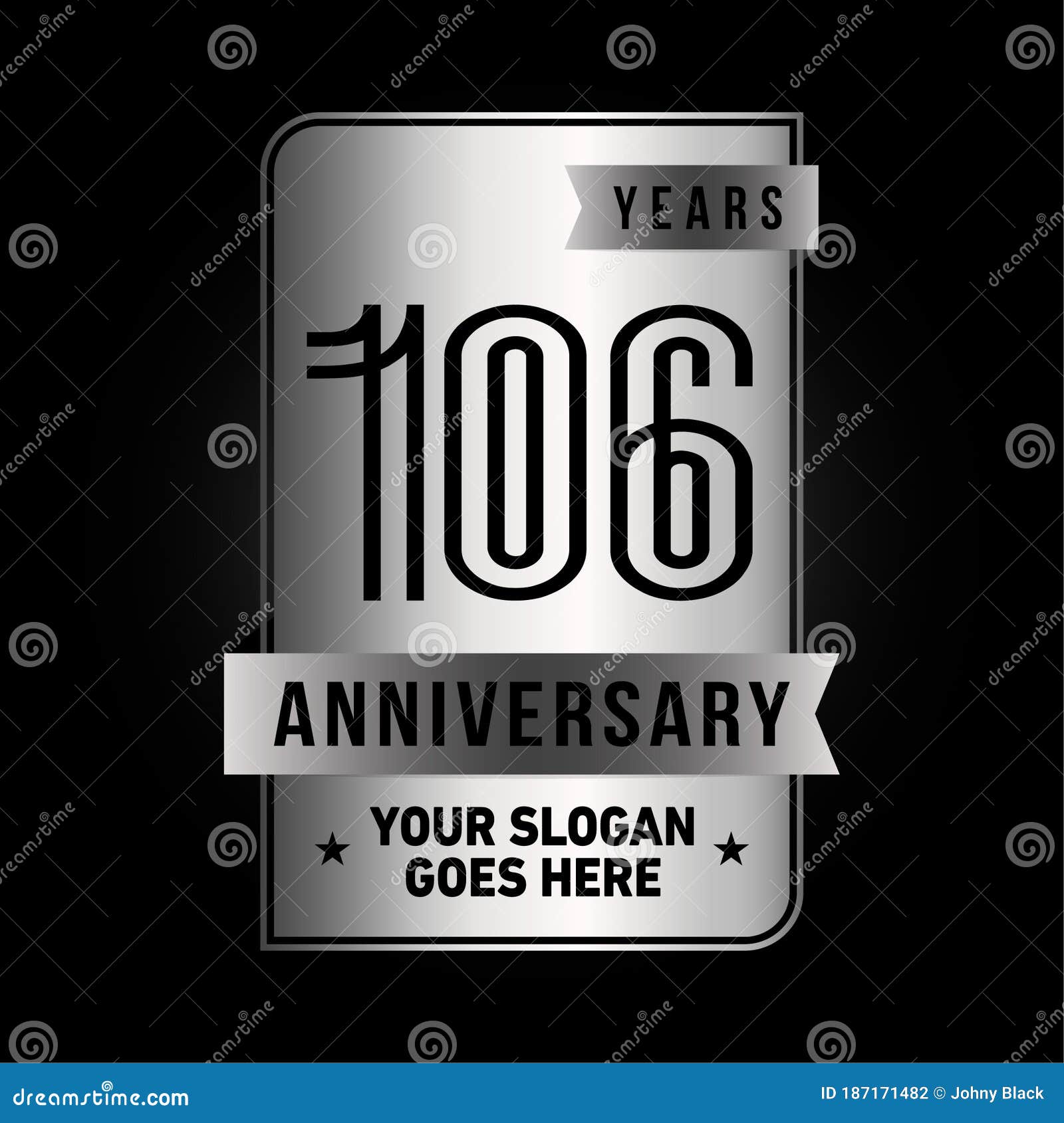 106 Years Celebrating Anniversary Design Template. 106th Logo. Vector ...