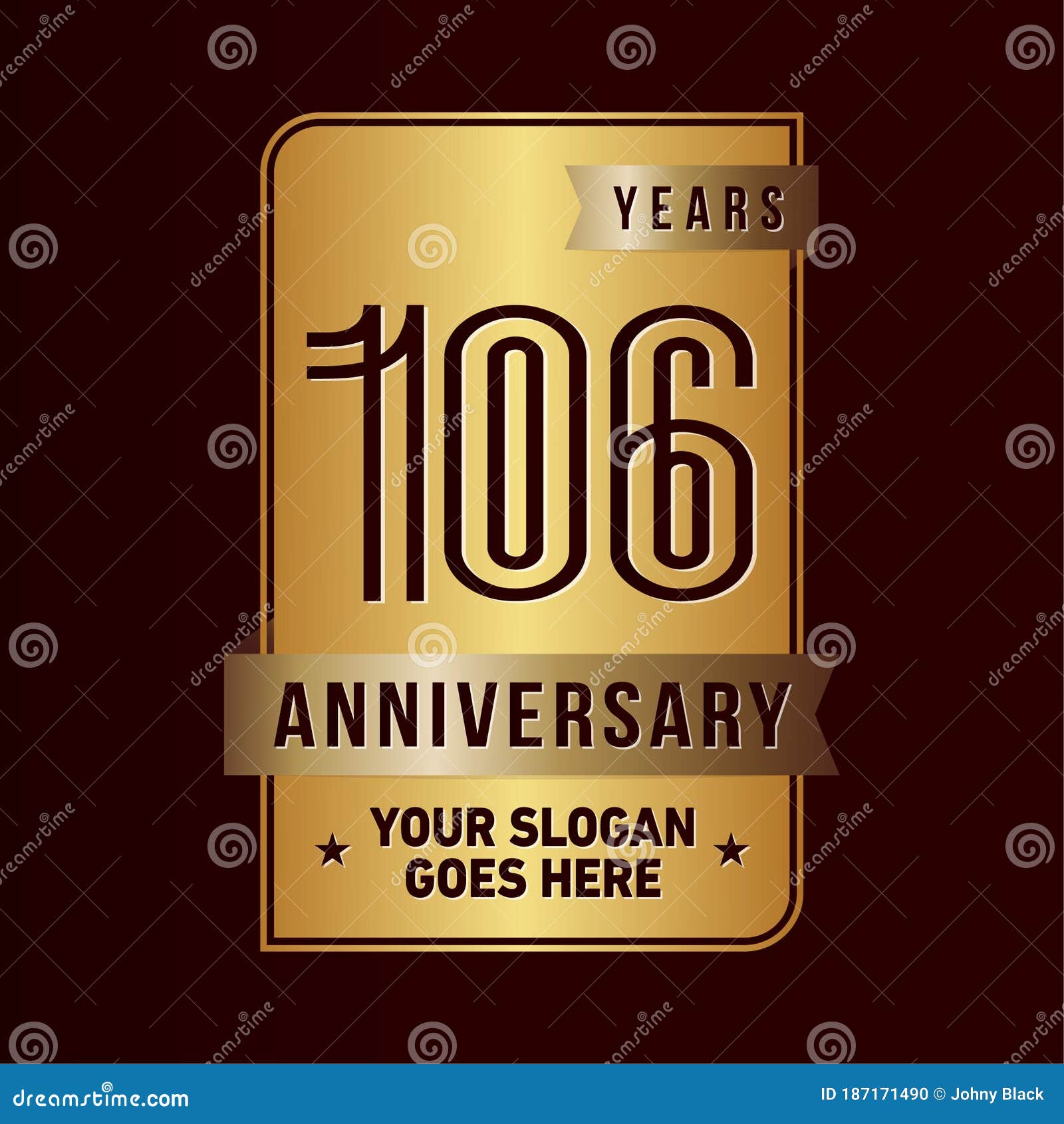 106 Years Celebrating Anniversary Design Template. 106th Logo. Vector ...