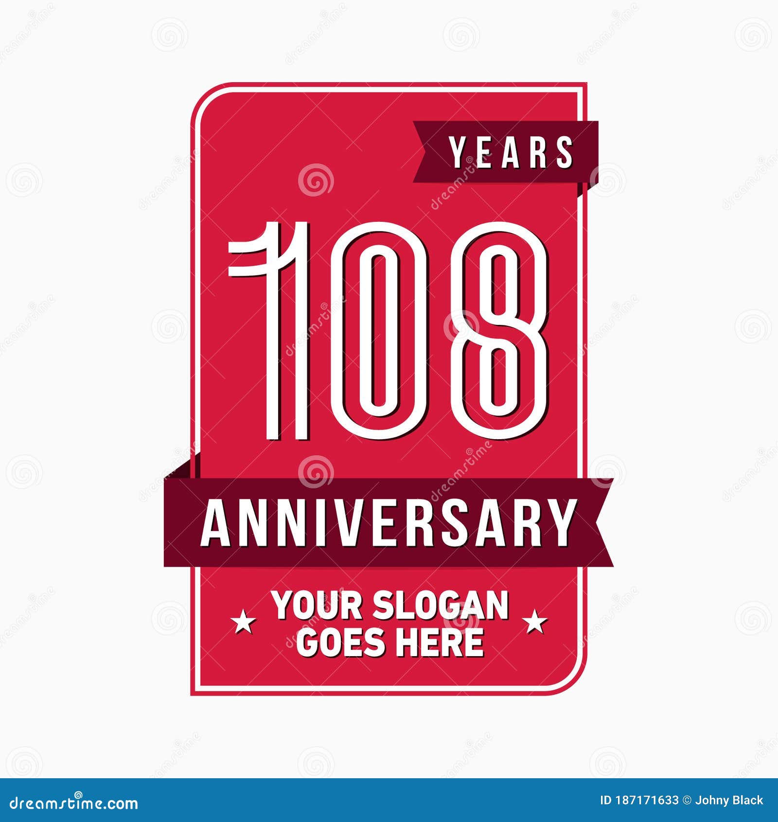 108 Years Celebrating Anniversary Design Template. 108th Logo. Vector ...