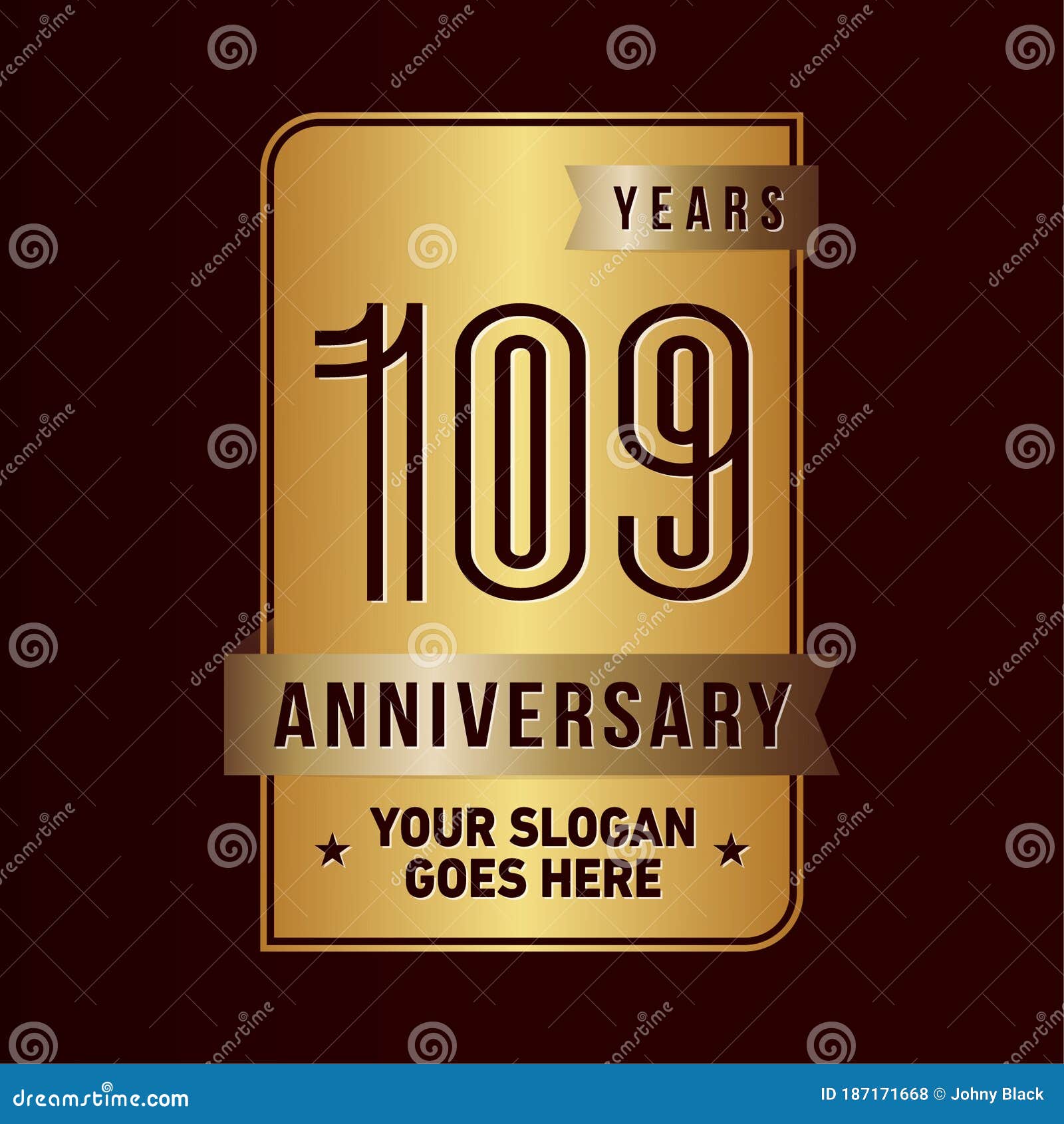 109 Years Celebrating Anniversary Design Template. 109th Logo. Vector ...