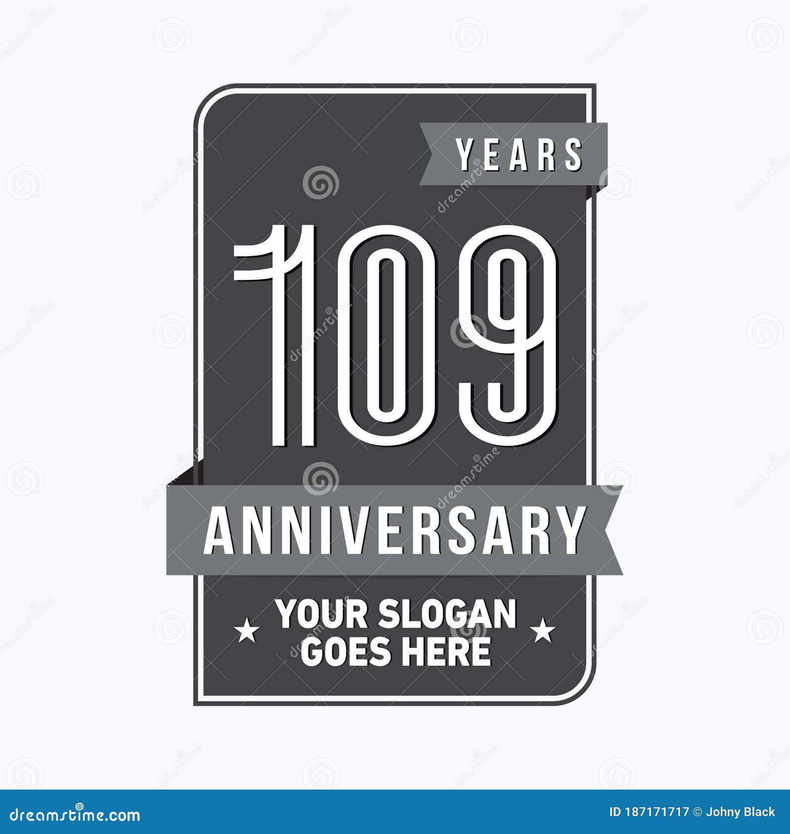 109 Years Celebrating Anniversary Design Template. 109th Logo. Vector ...