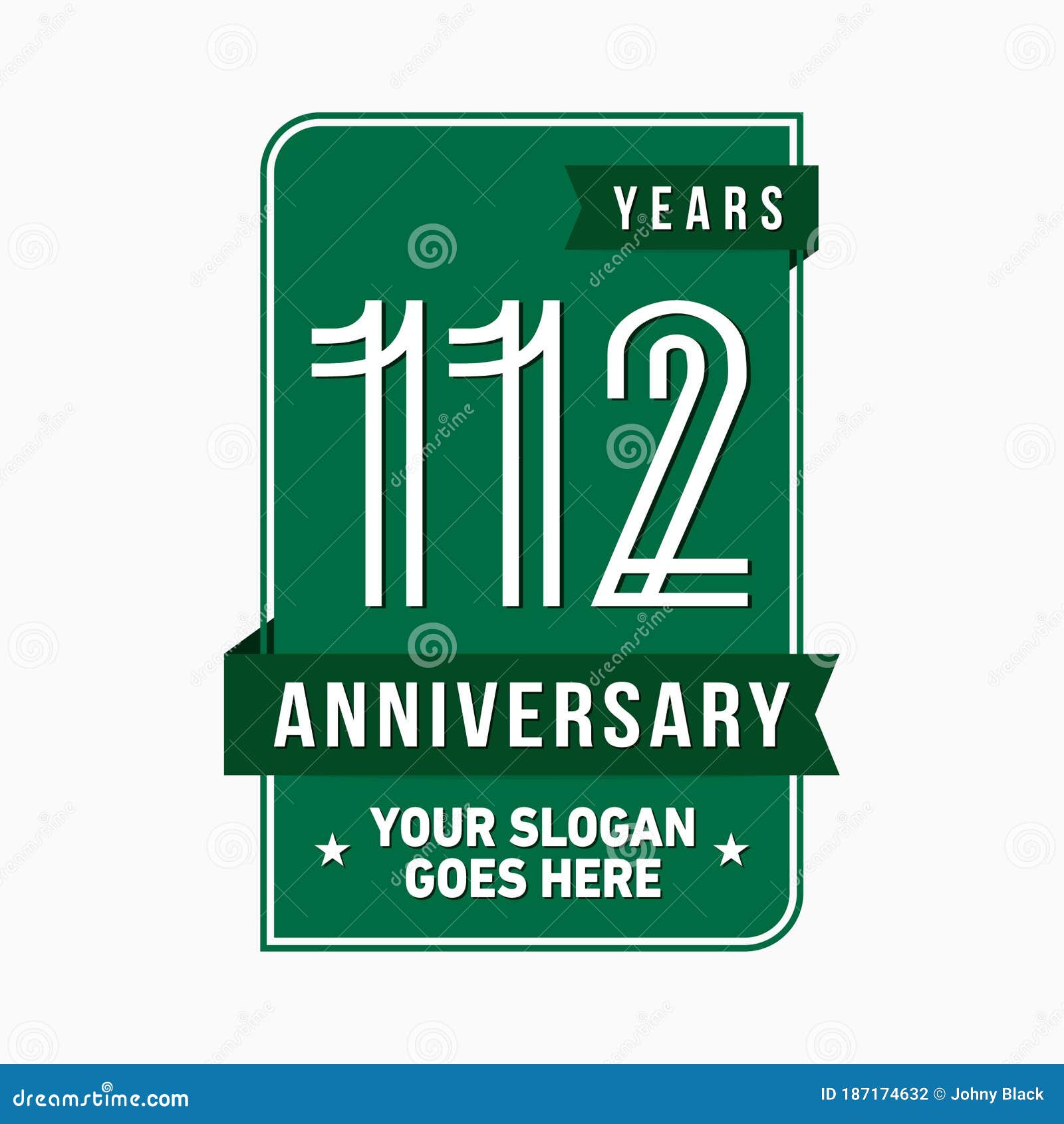 112 Years Celebrating Anniversary Design Template. 112th Logo. Vector ...