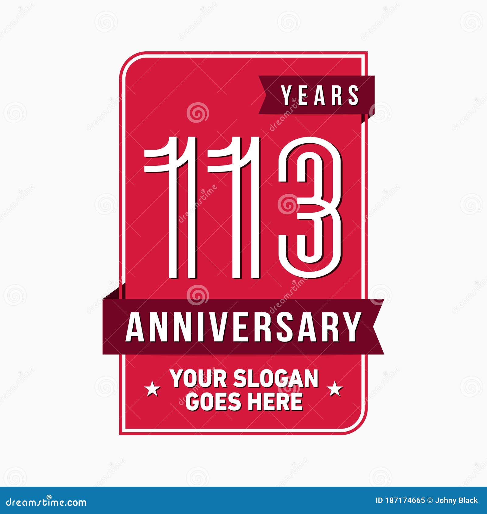 113 Years Celebrating Anniversary Design Template. 113th Logo. Vector ...