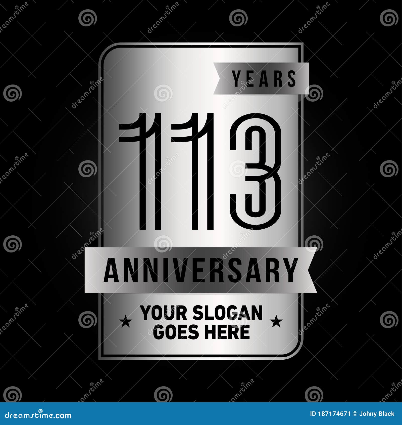 113 Years Celebrating Anniversary Design Template. 113th Logo. Vector ...