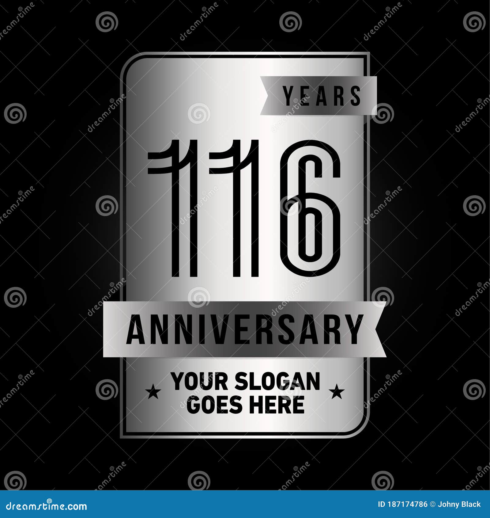 116 Years Celebrating Anniversary Design Template. 116th Logo. Vector ...