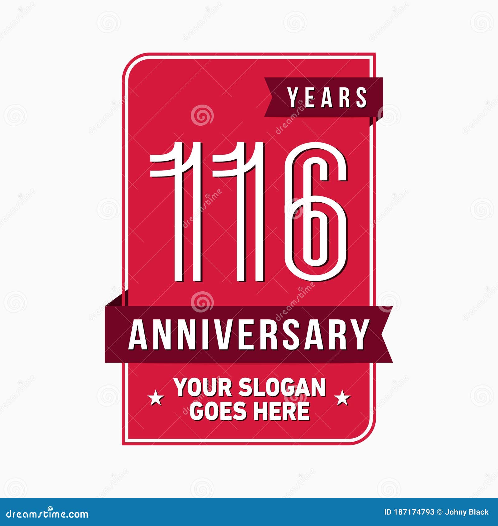116 Years Celebrating Anniversary Design Template. 116th Logo. Vector ...