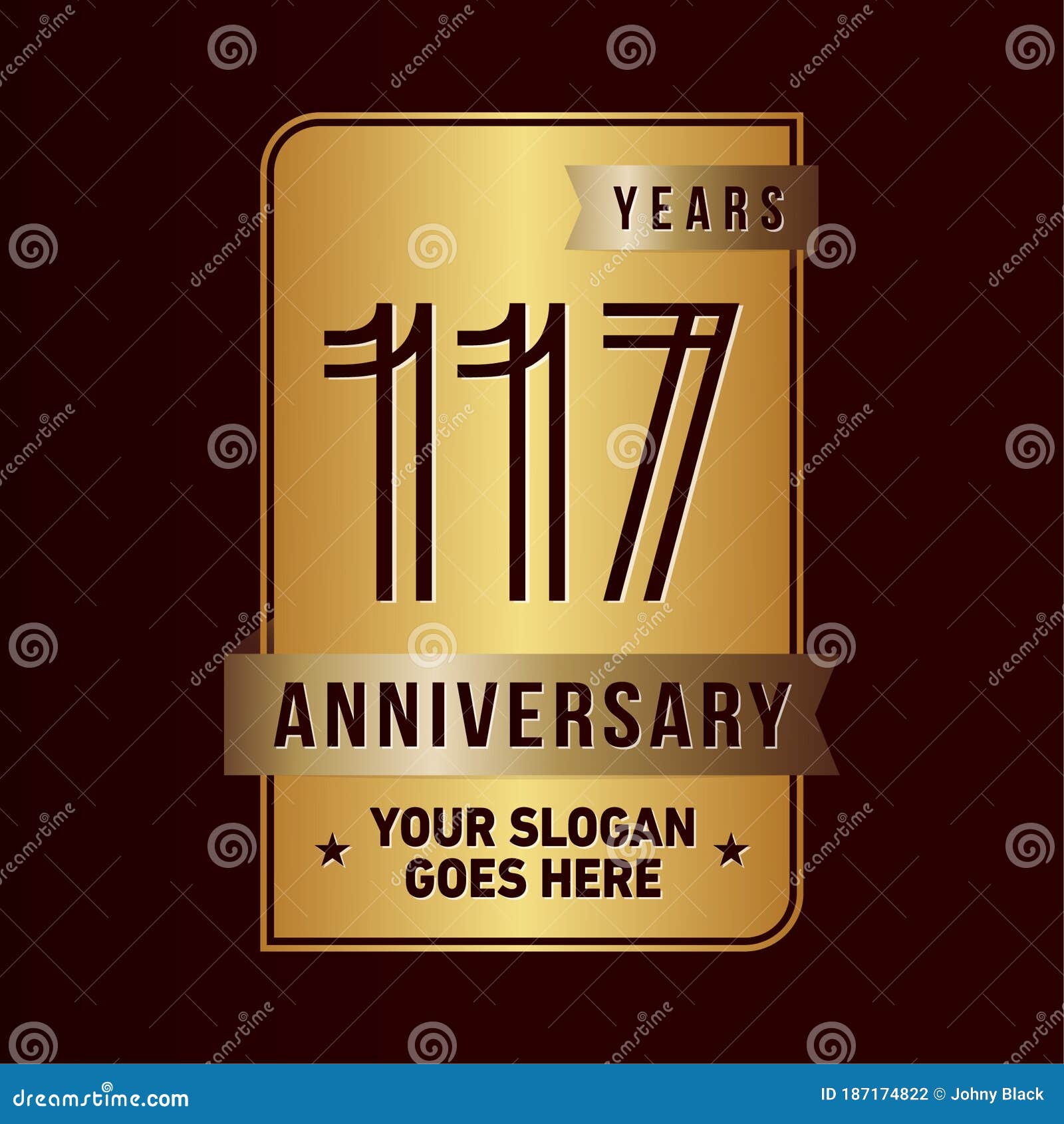 117 Years Celebrating Anniversary Design Template. 117th Logo. Vector ...
