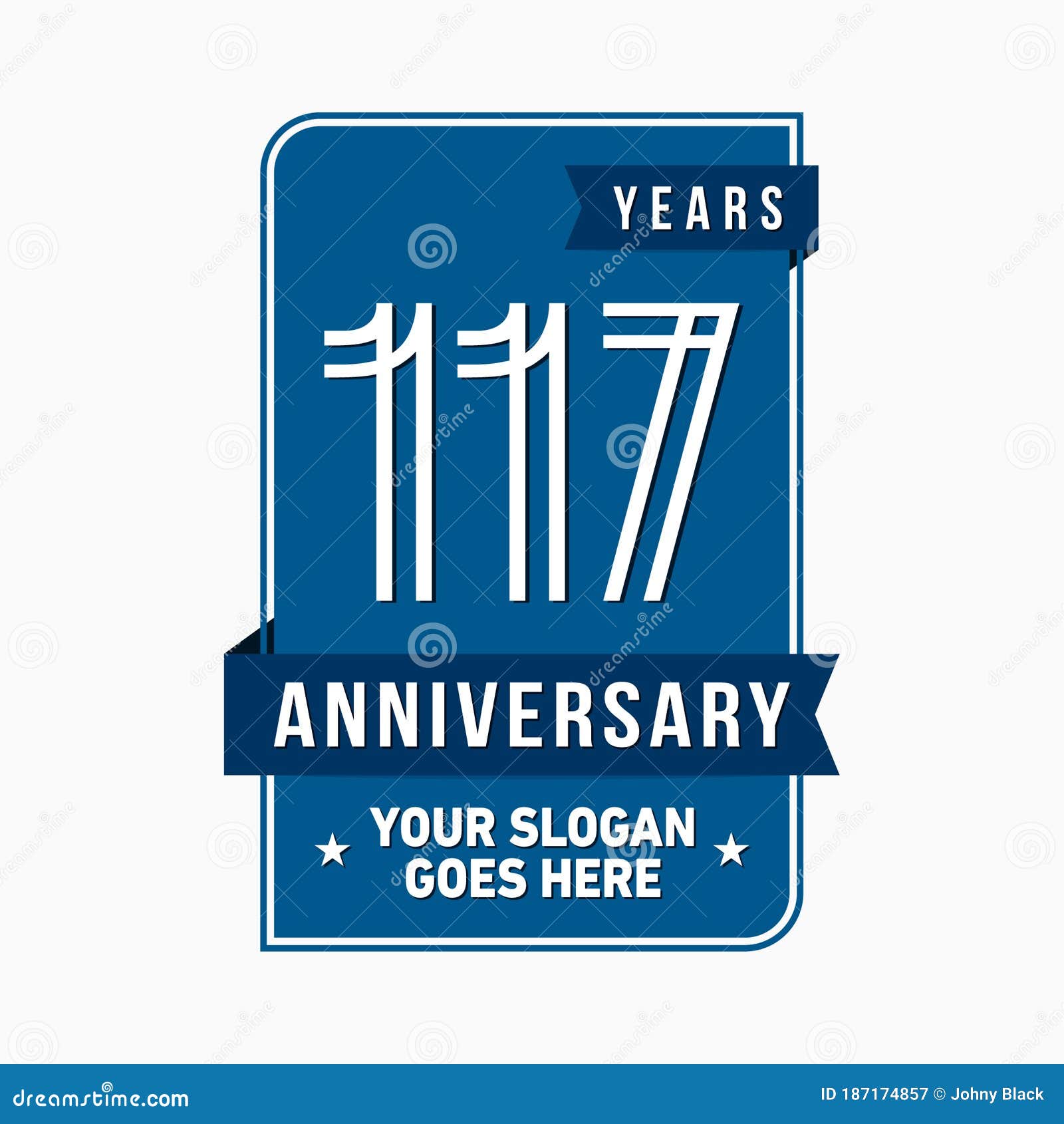 117 Years Celebrating Anniversary Design Template. 117th Logo. Vector ...