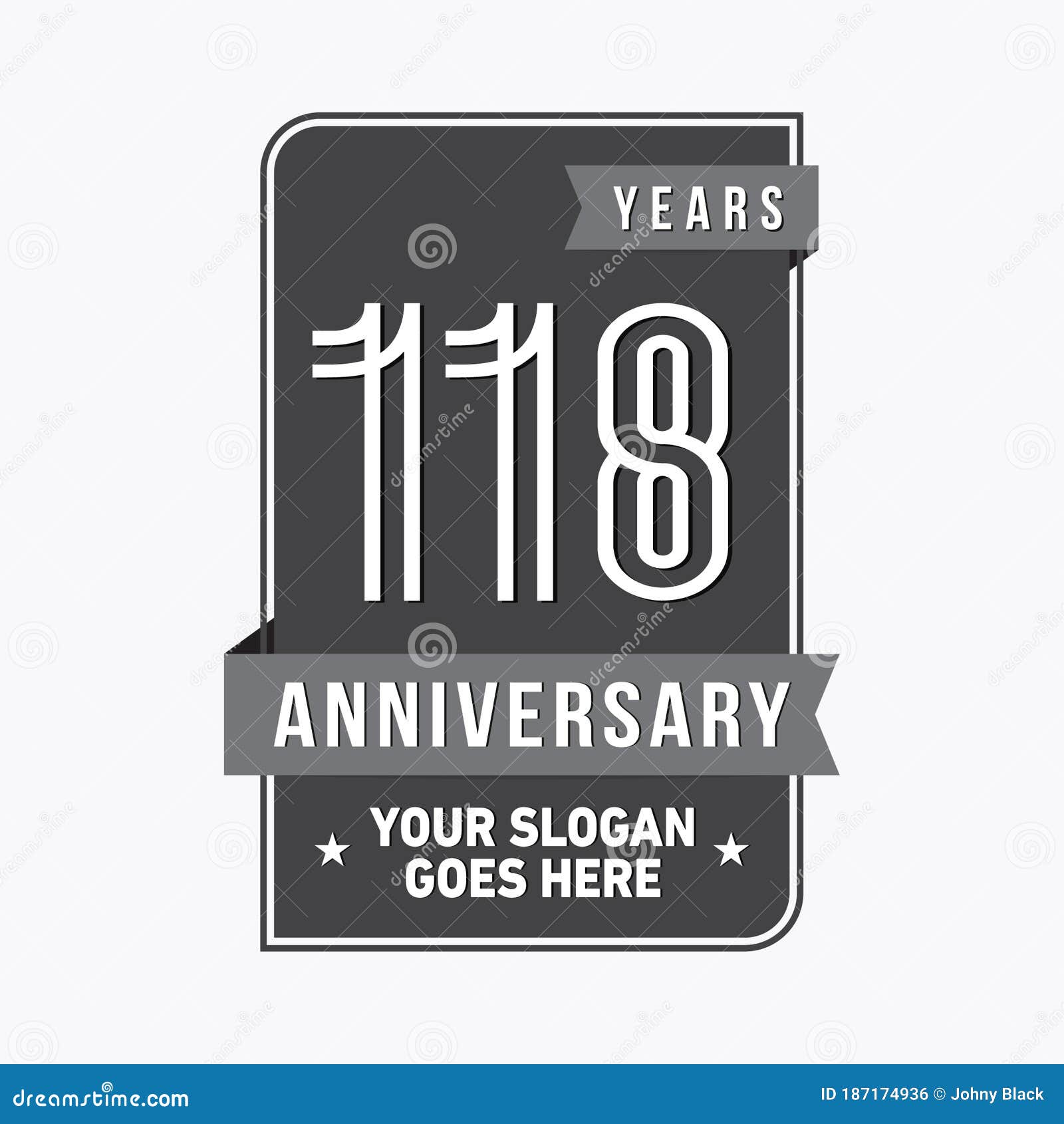 118 Years Celebrating Anniversary Design Template. 118th Logo. Vector ...