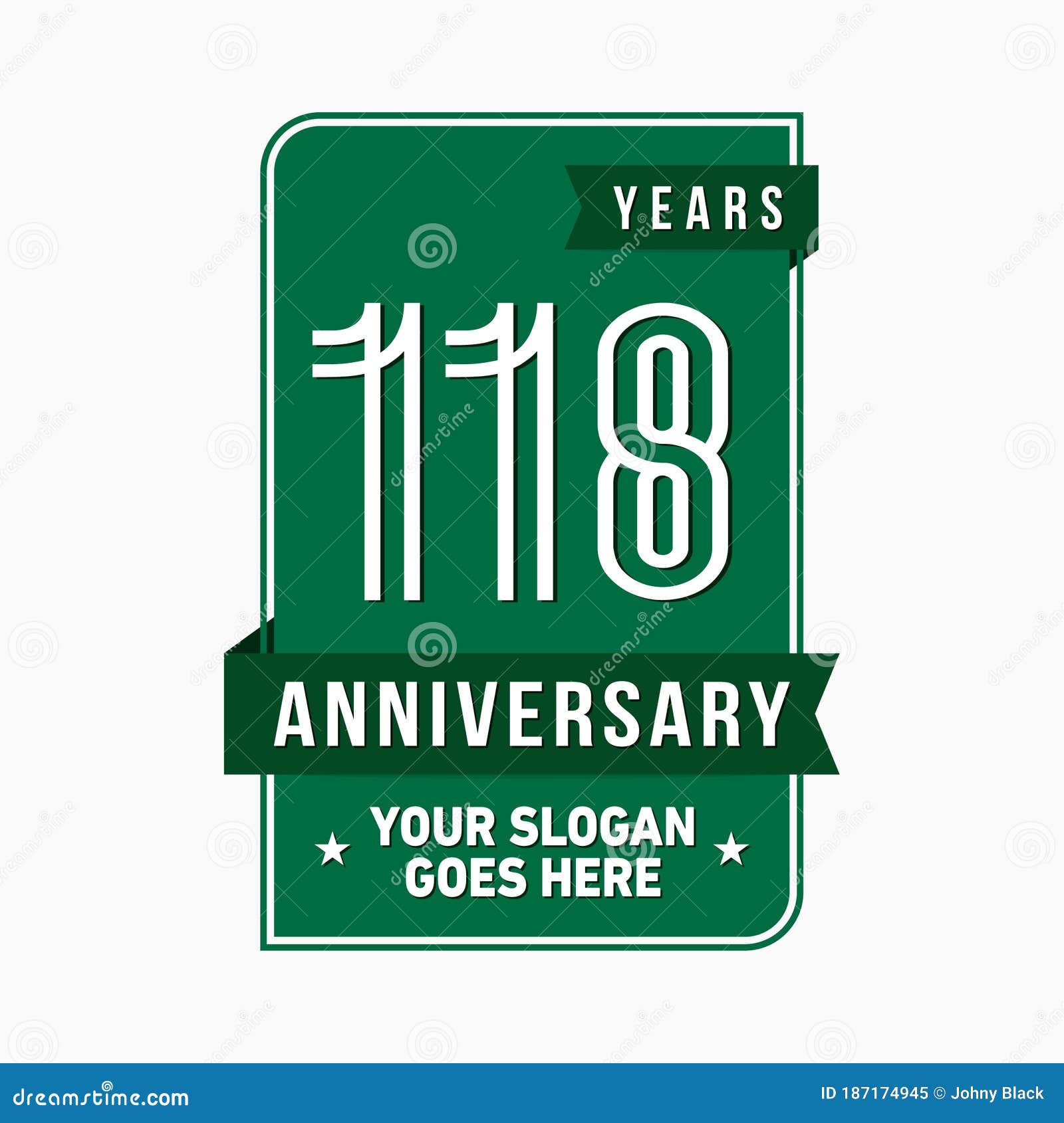118 Years Celebrating Anniversary Design Template. 118th Logo. Vector ...