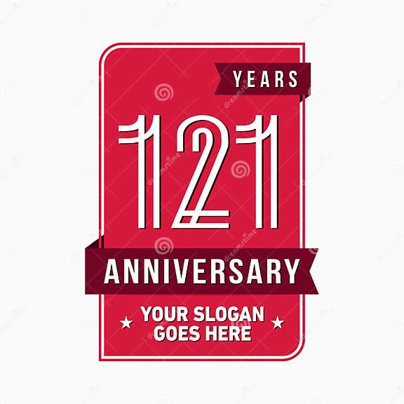 121 Years Celebrating Anniversary Design Template. 121st Logo. Vector ...
