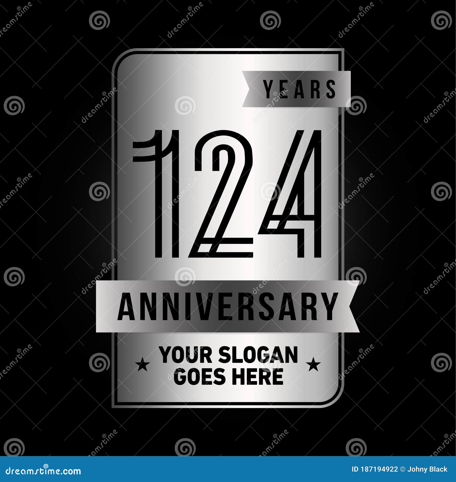 124 Years Celebrating Anniversary Design Template. 124th Logo. Vector ...