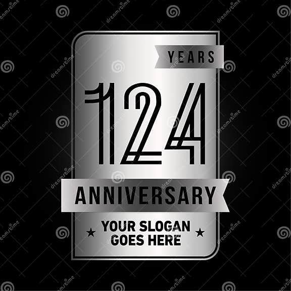 124 Years Celebrating Anniversary Design Template. 124th Logo. Vector ...