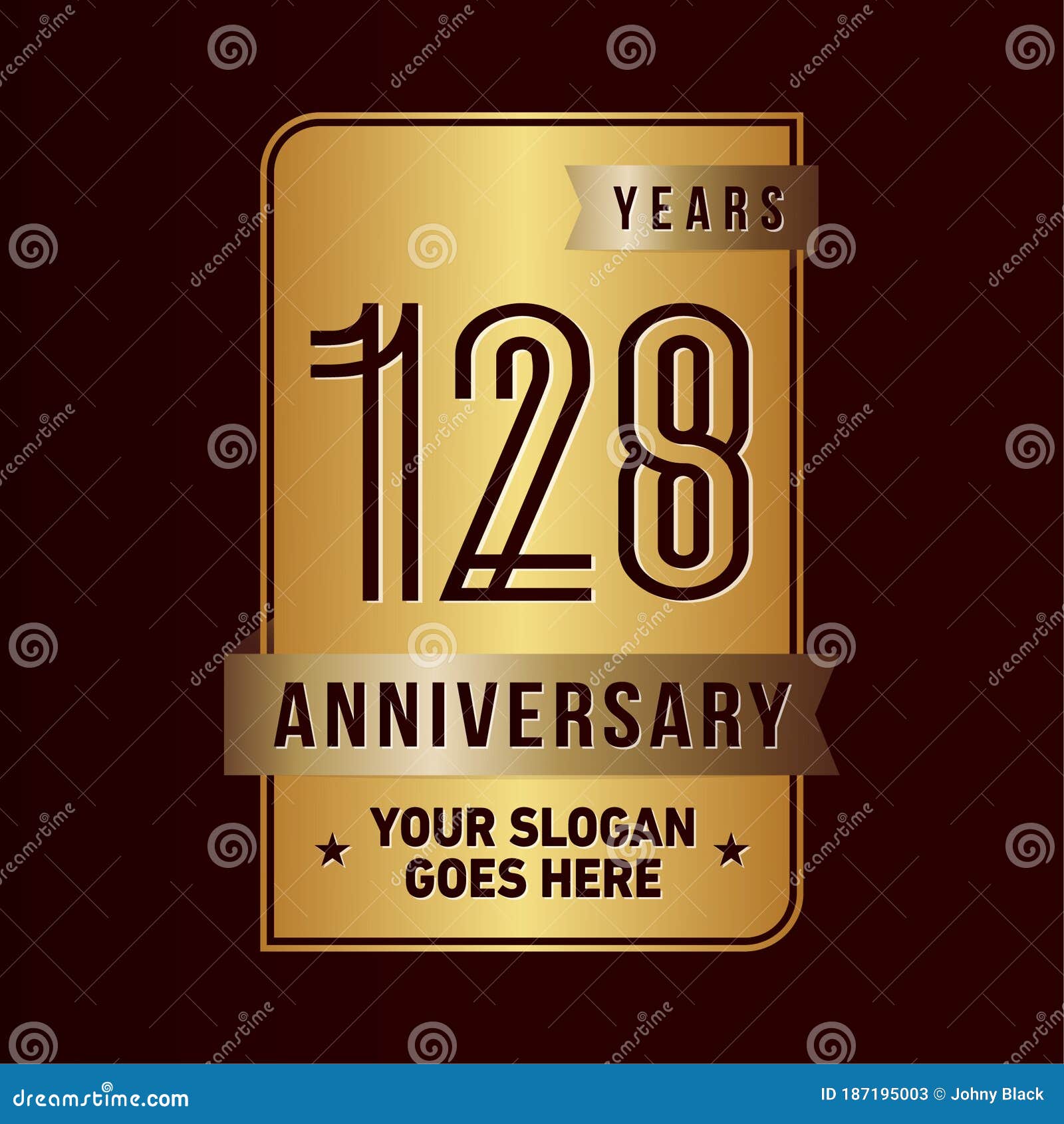 128 Years Celebrating Anniversary Design Template. 128th Logo. Vector ...