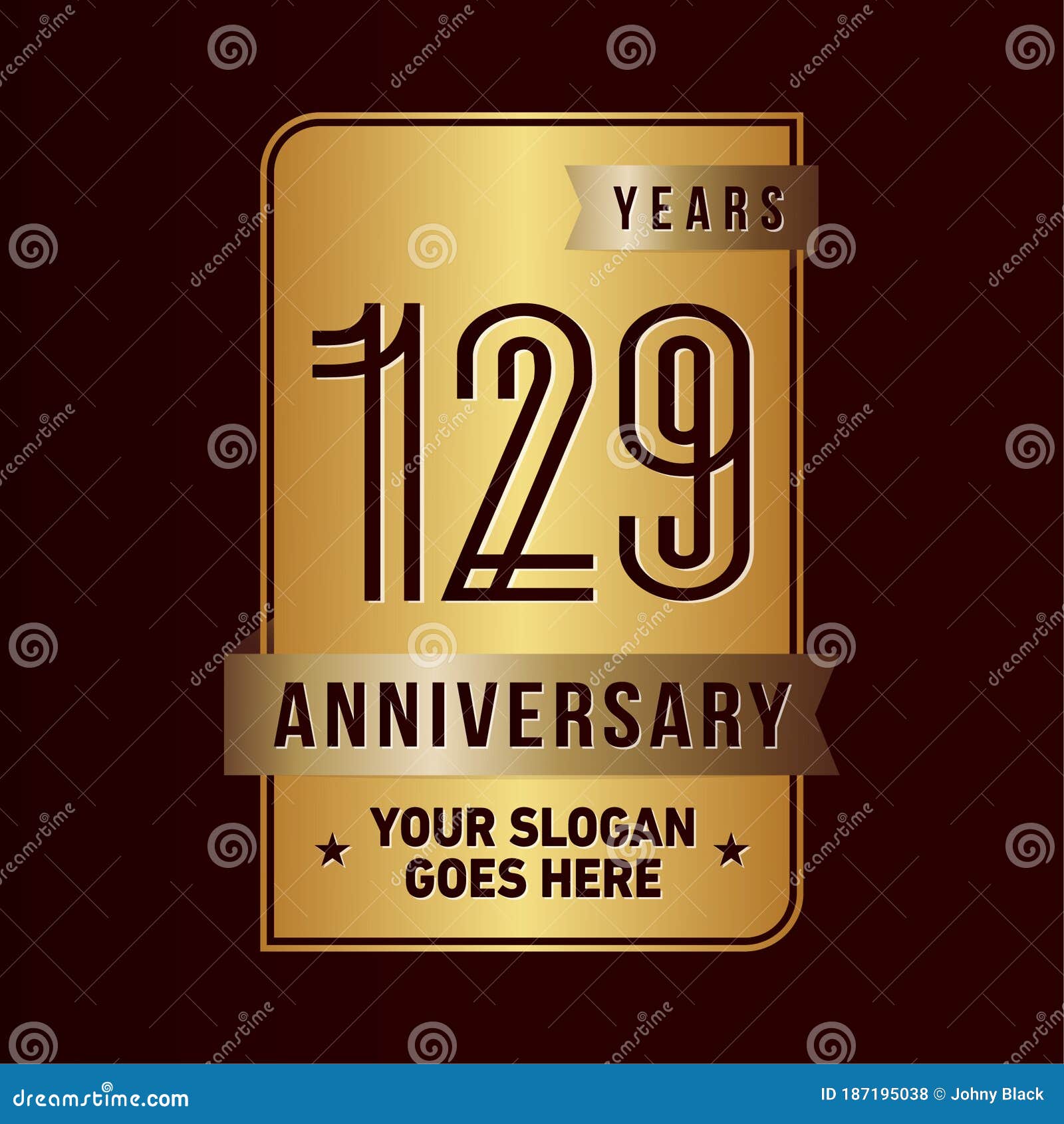 129 Years Celebrating Anniversary Design Template. 129th Logo. Vector ...