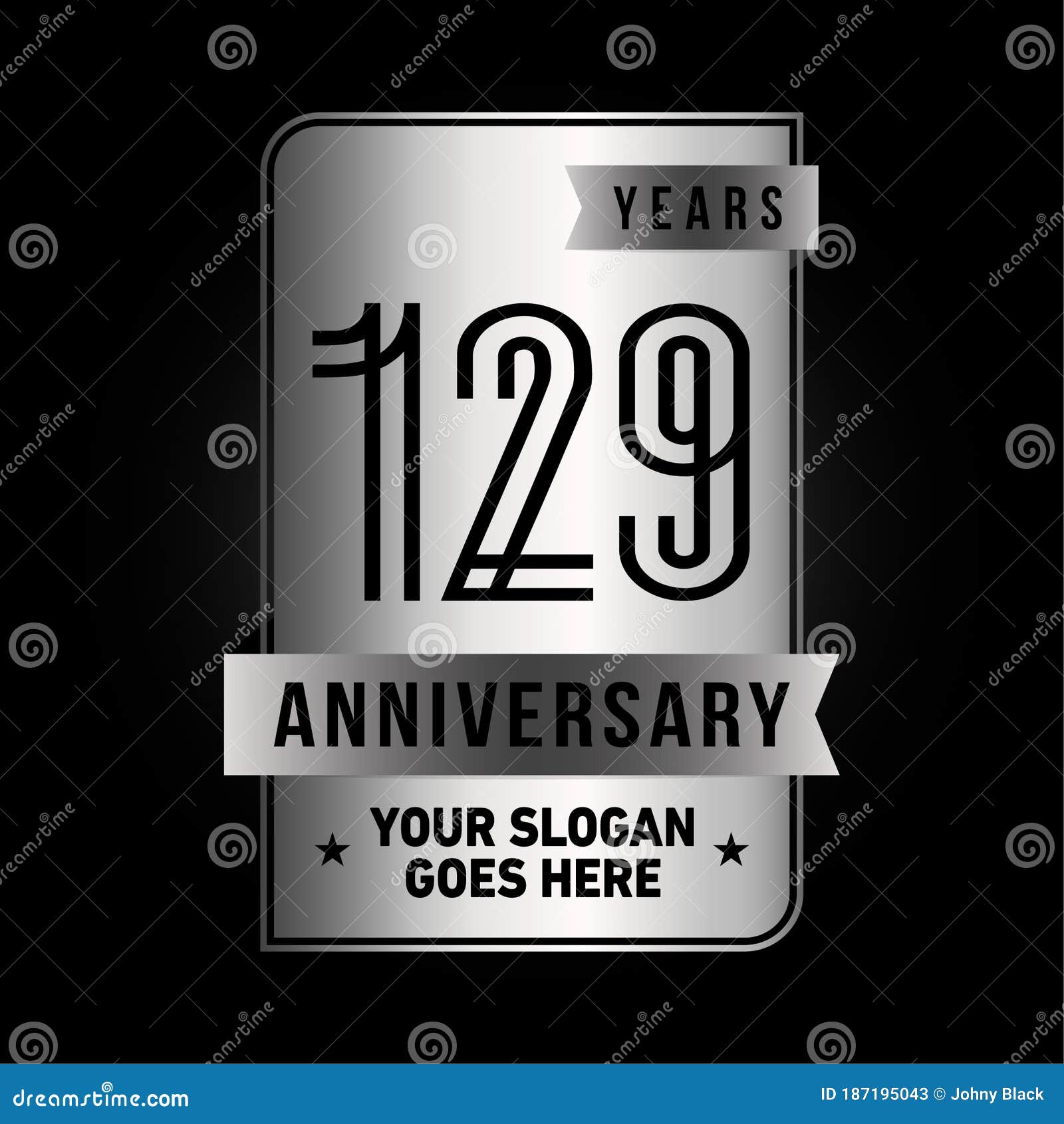 129 Years Celebrating Anniversary Design Template. 129th Logo. Vector ...