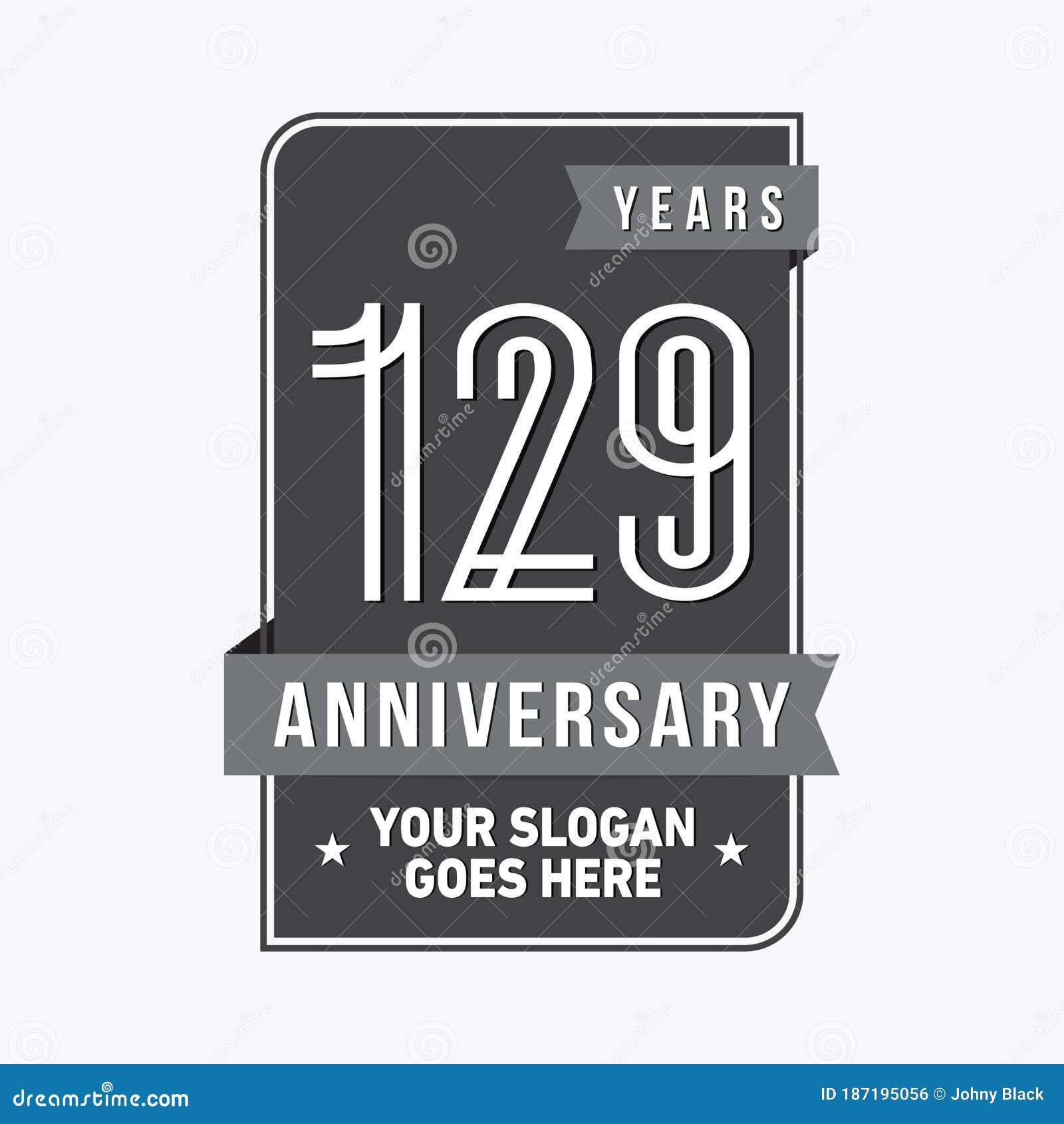 129 Years Celebrating Anniversary Design Template. 129th Logo. Vector ...