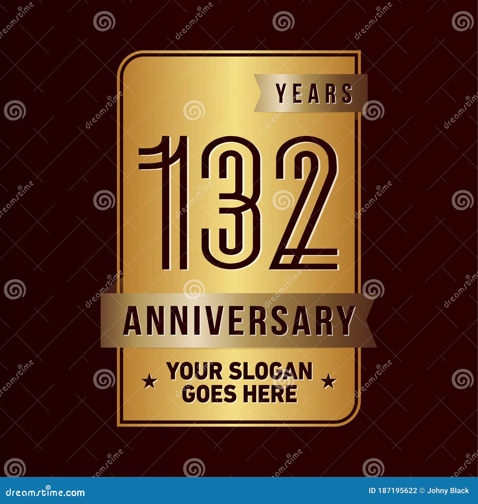 132 Years Celebrating Anniversary Design Template. 132nd Logo. Vector ...