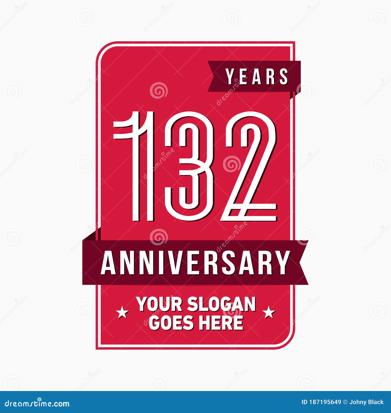 132 Years Celebrating Anniversary Design Template. 132nd Logo. Vector ...