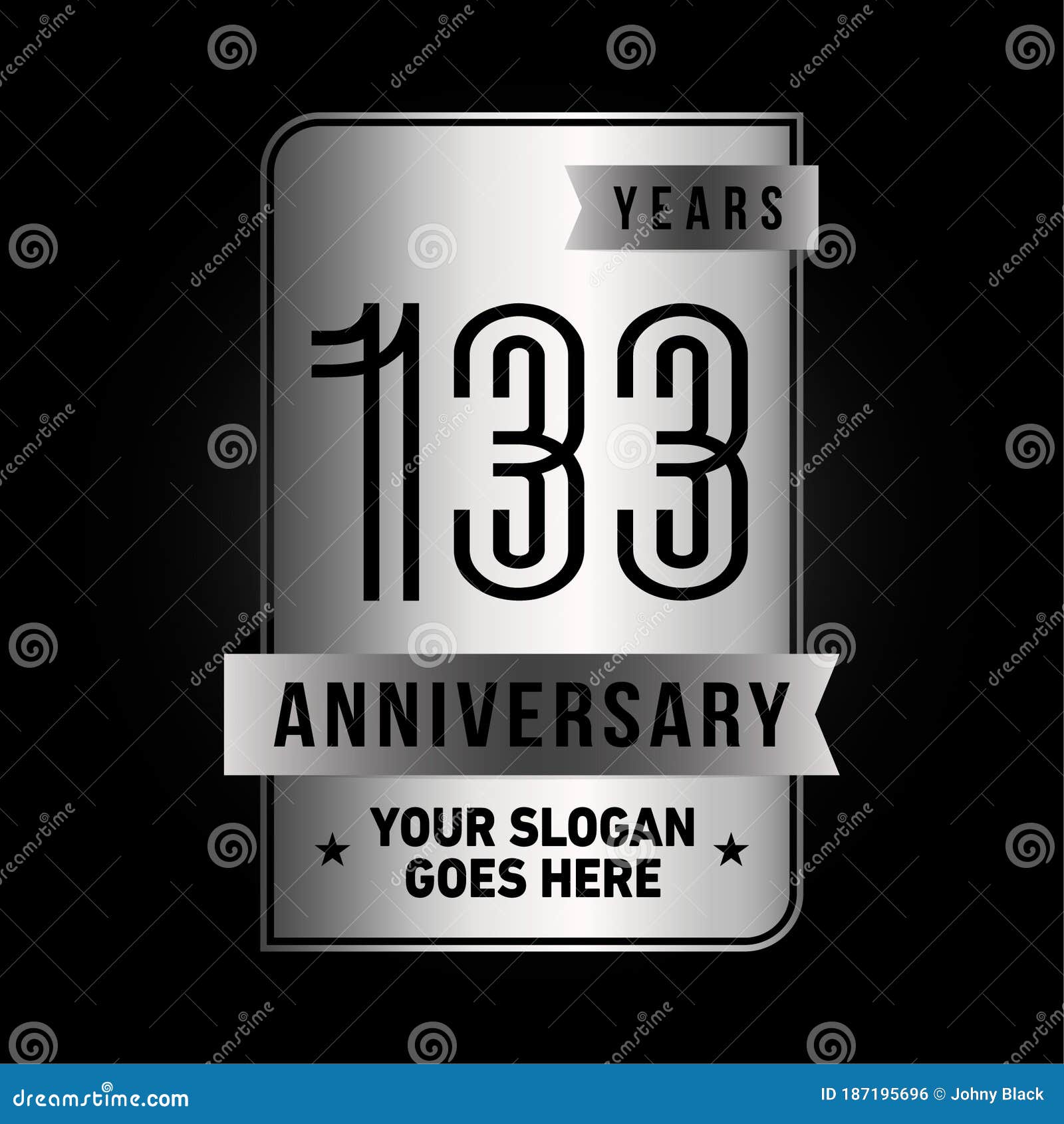 133 Years Celebrating Anniversary Design Template. 133rd Logo. Vector ...