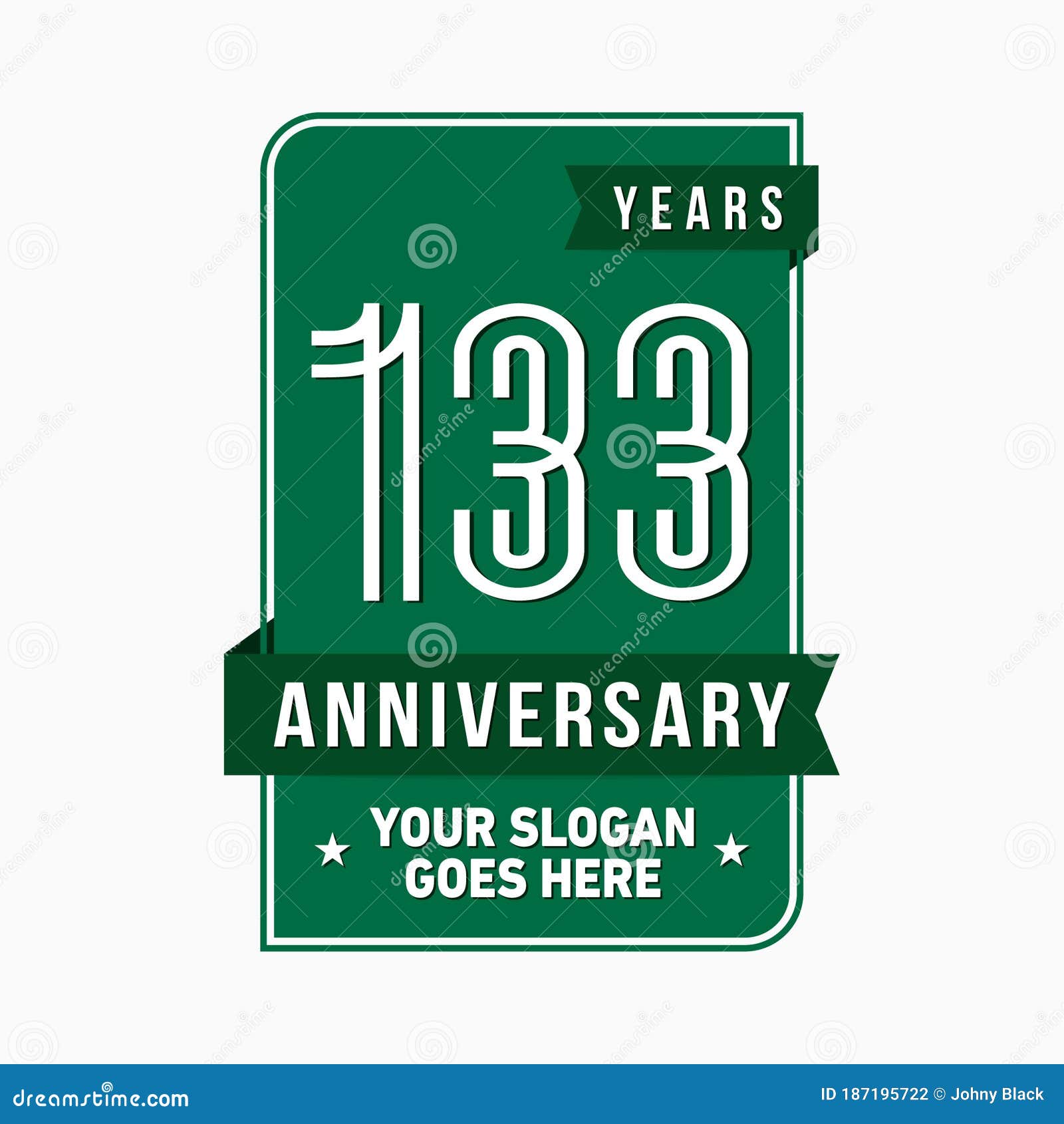 133 Years Celebrating Anniversary Design Template. 133rd Logo. Vector ...