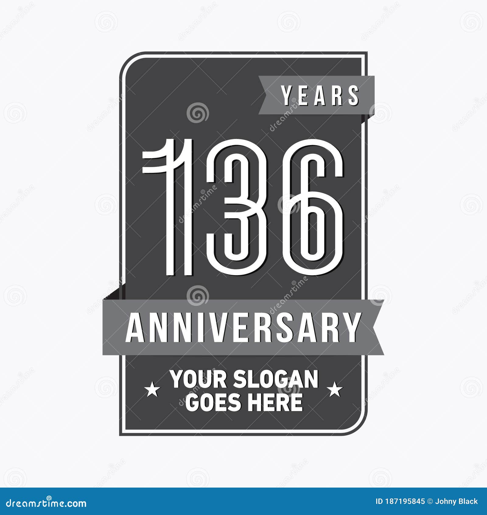 136 Years Celebrating Anniversary Design Template. 136th Logo. Vector ...