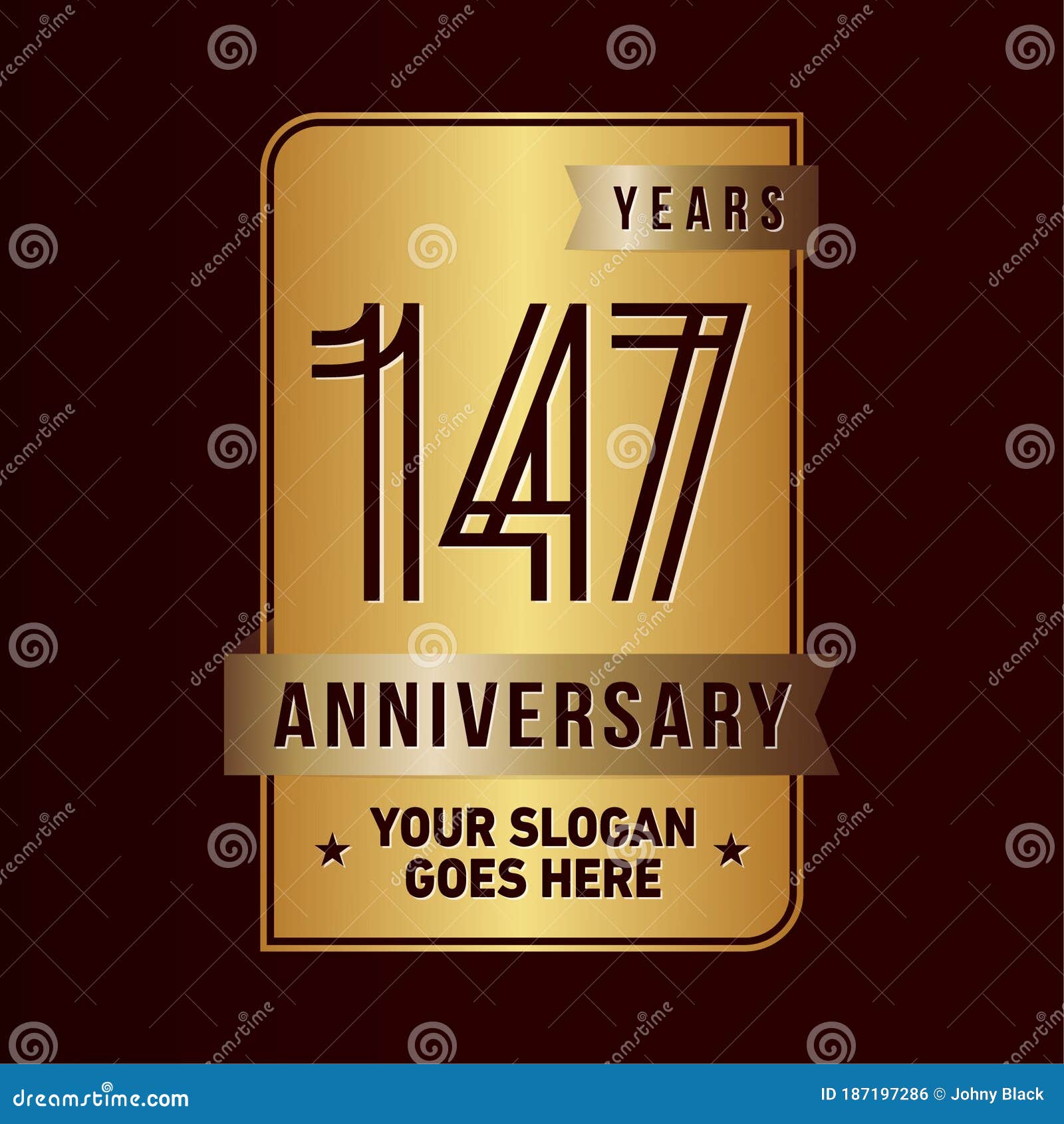 147 Years Celebrating Anniversary Design Template. 147th Logo. Vector ...
