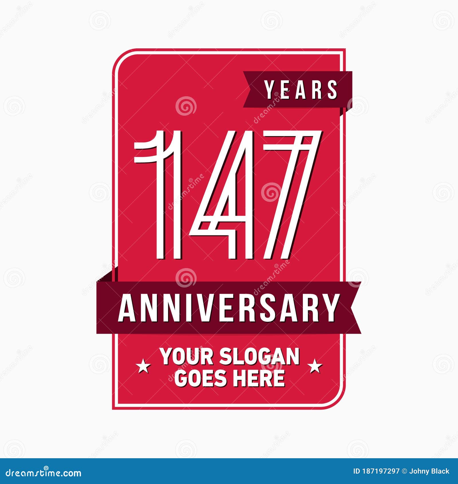 147 Years Celebrating Anniversary Design Template. 147th Logo. Vector ...