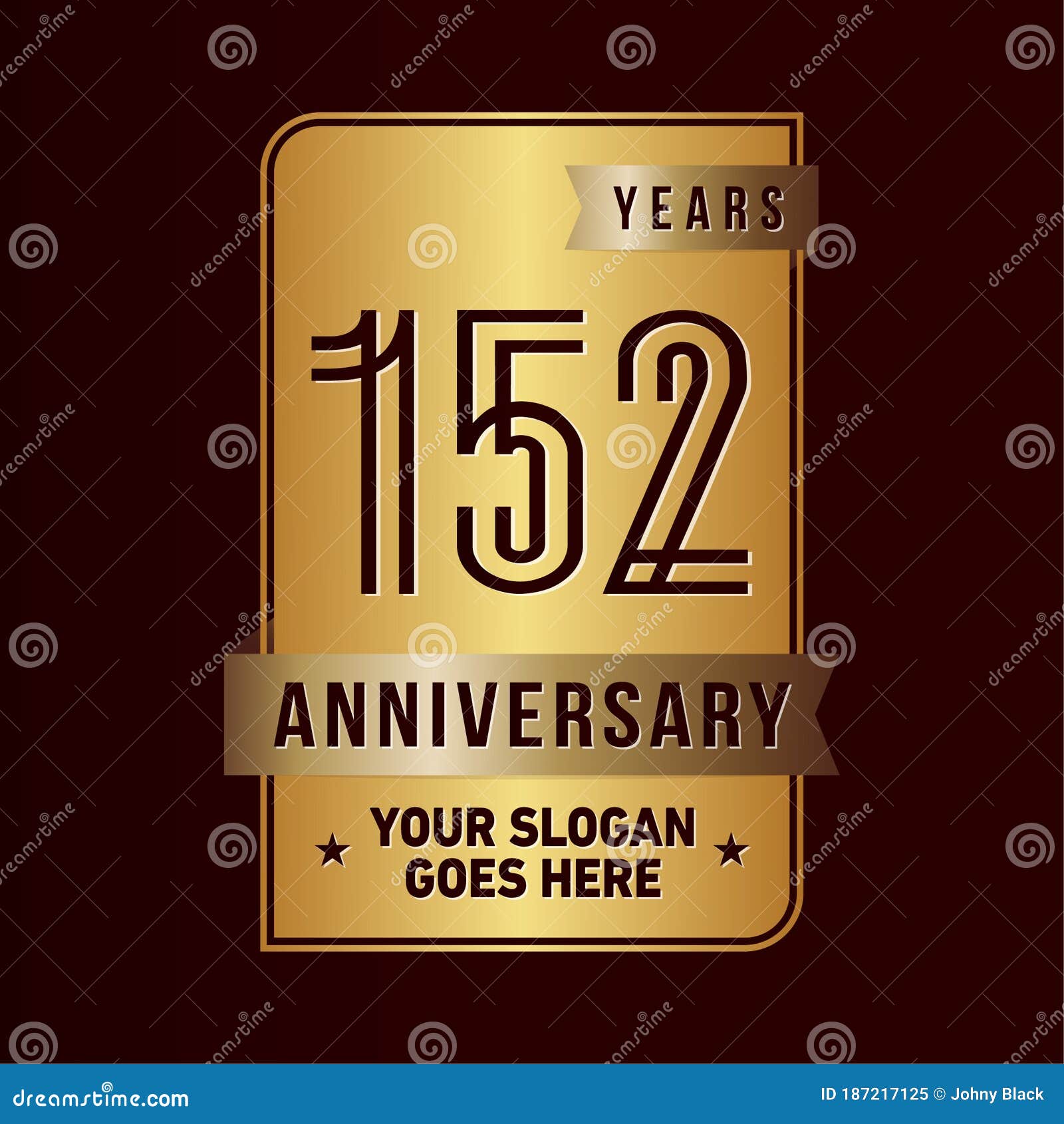 152 Years Celebrating Anniversary Design Template. 152nd Logo. Vector ...
