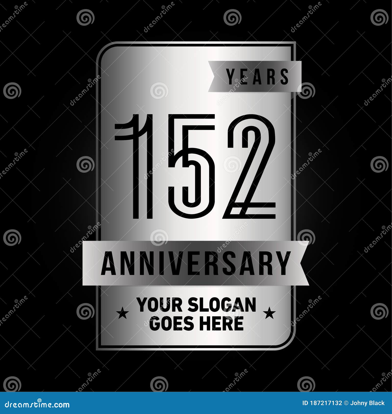 152 Years Celebrating Anniversary Design Template. 152nd Logo. Vector ...
