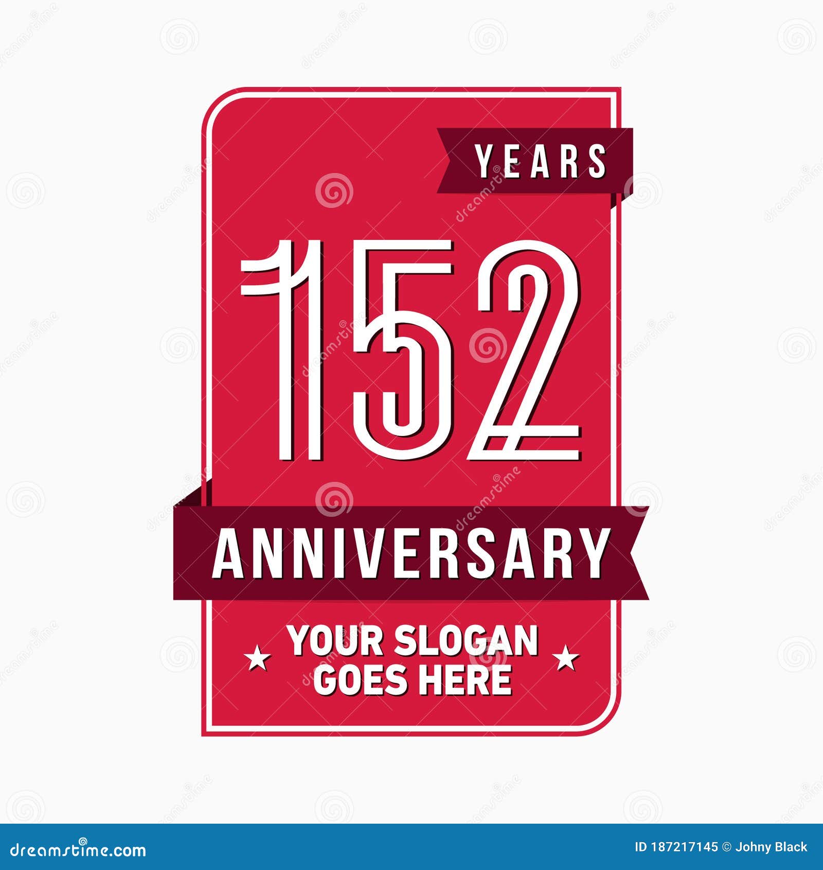 152 Years Celebrating Anniversary Design Template. 152nd Logo. Vector ...