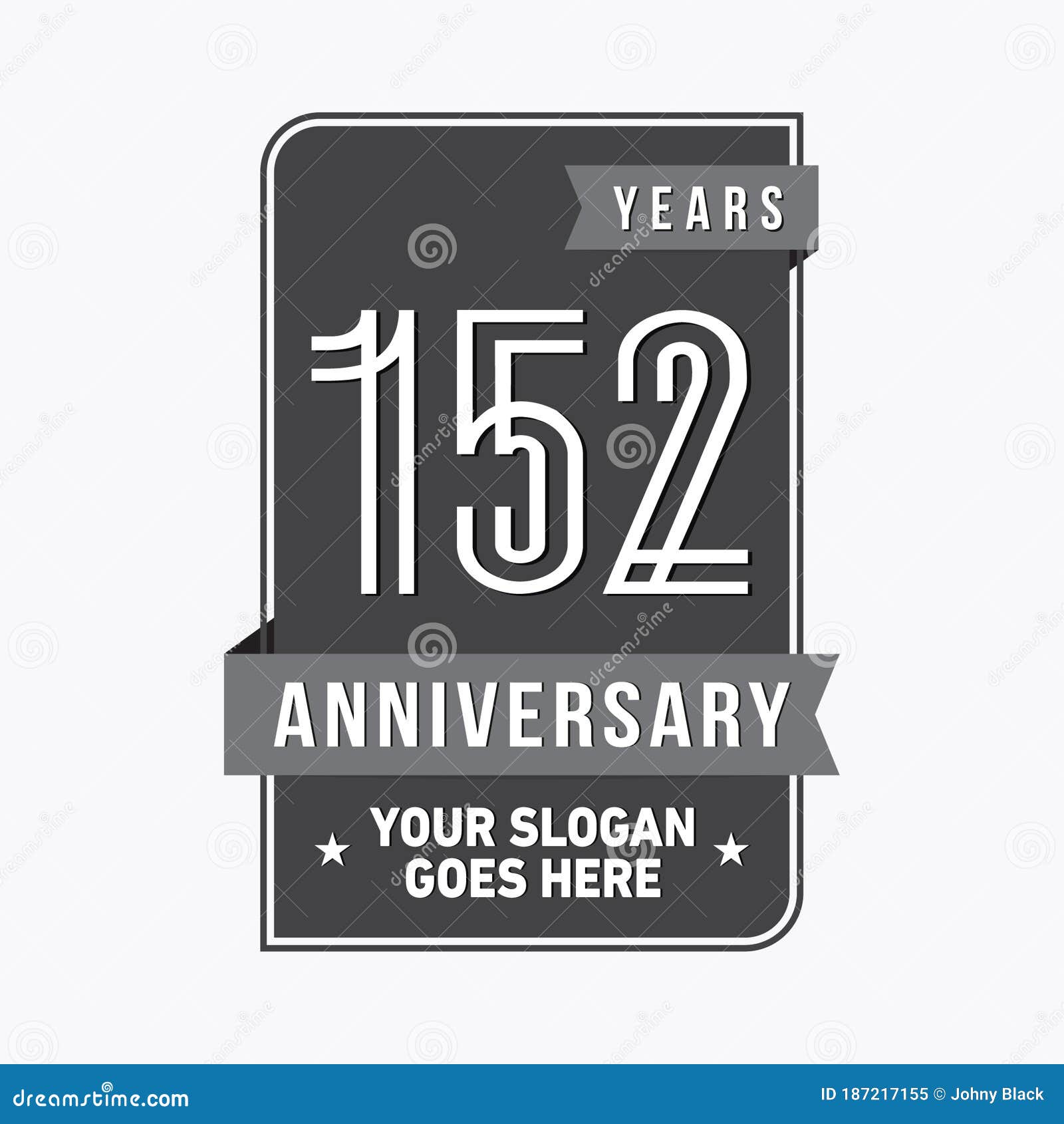 152 Years Celebrating Anniversary Design Template. 152nd Logo. Vector ...