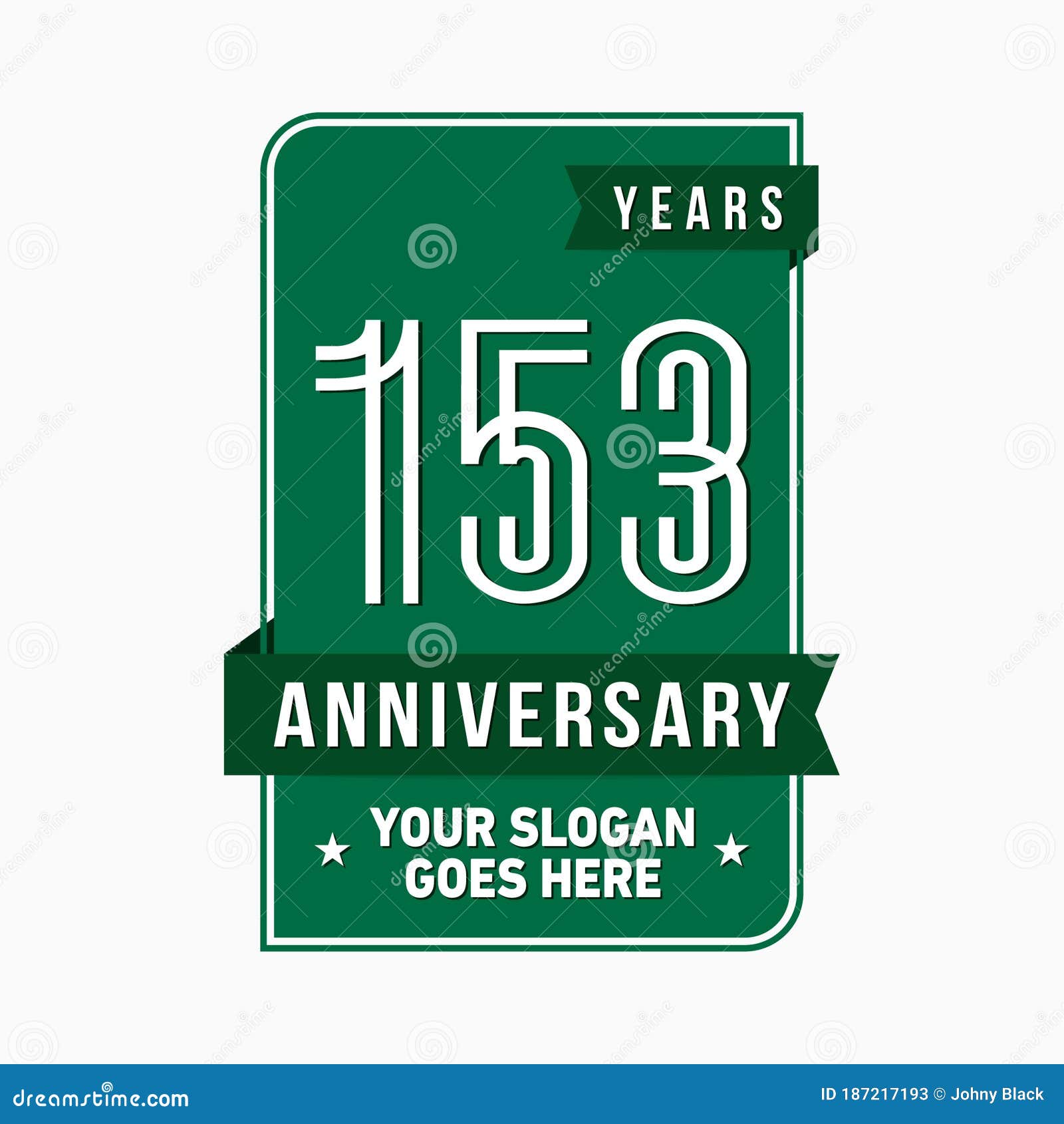 153 Years Celebrating Anniversary Design Template. 153rd Logo. Vector ...