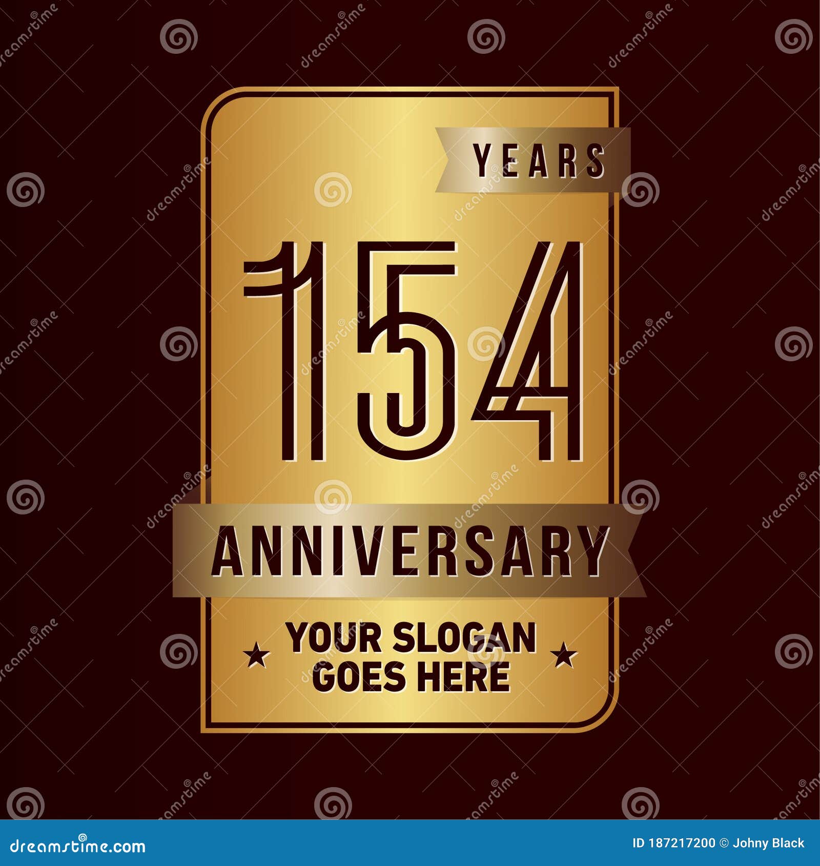 154 Years Celebrating Anniversary Design Template. 154th Logo. Vector ...