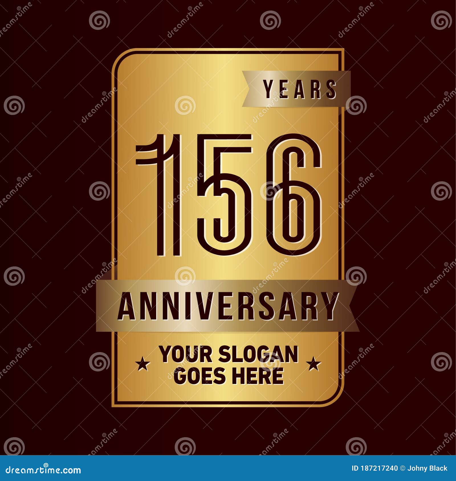 156 Years Celebrating Anniversary Design Template. 156th Logo. Vector ...