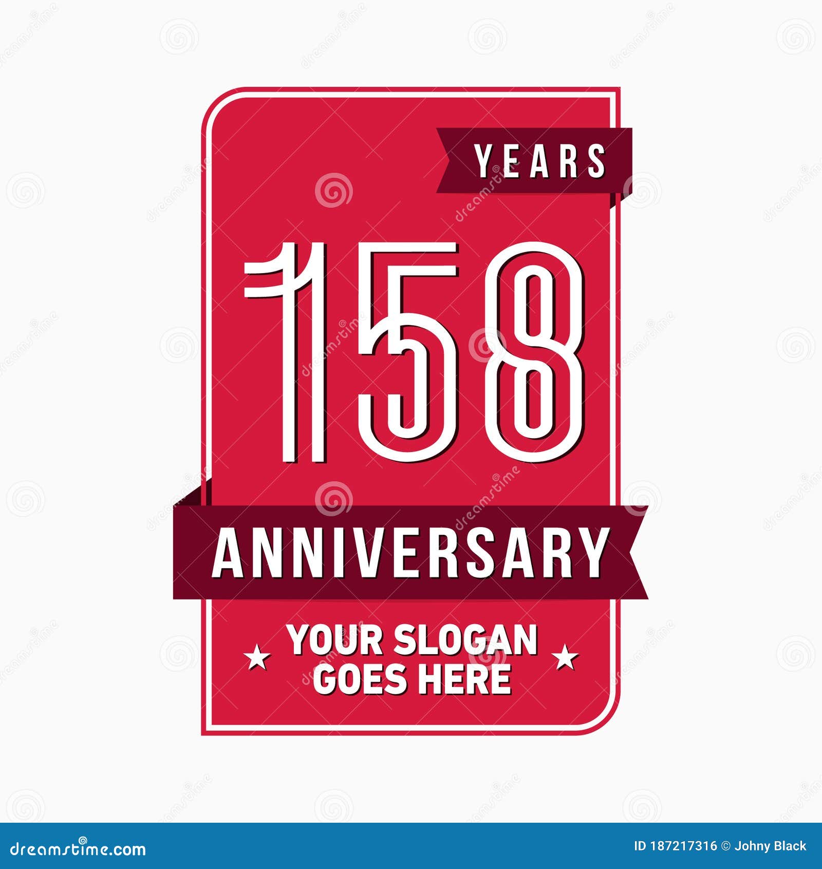 158 Years Celebrating Anniversary Design Template. 158th Logo. Vector ...
