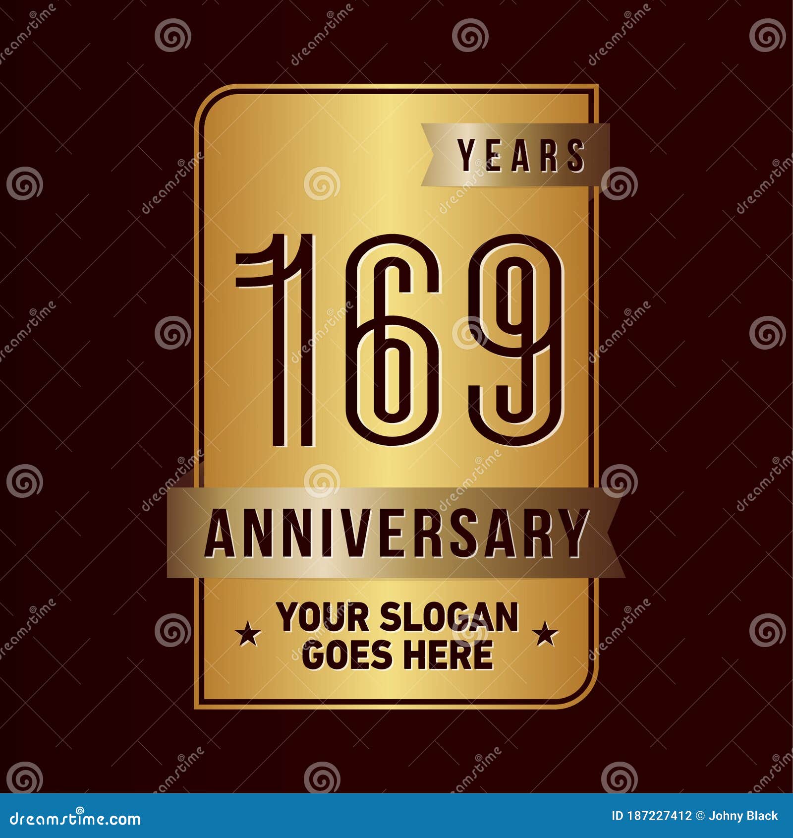 169 Years Celebrating Anniversary Design Template. 169th Logo. Vector ...
