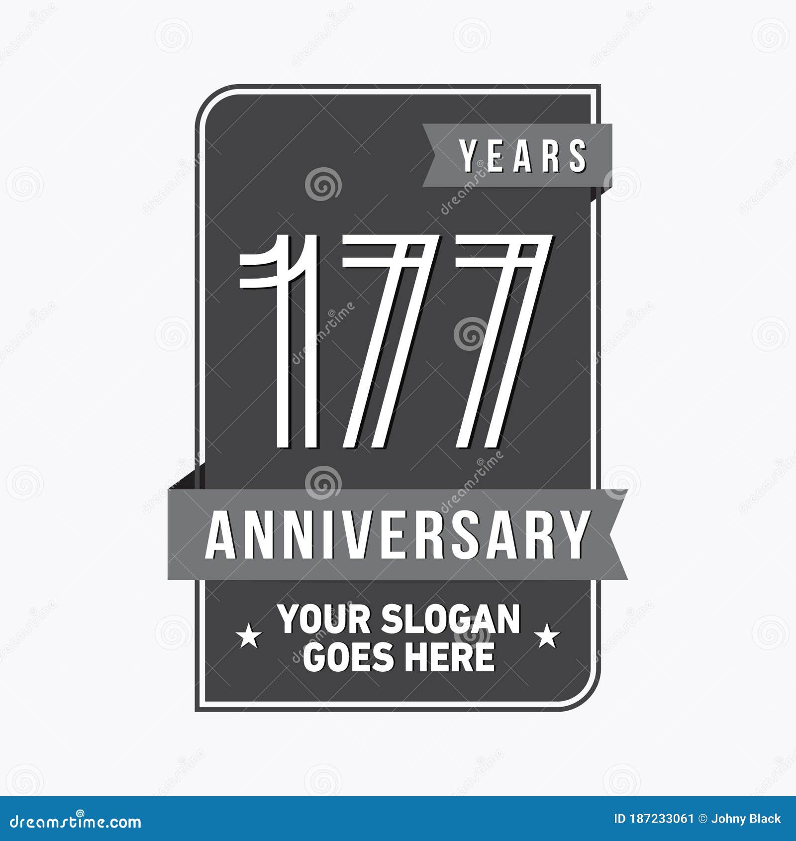 177 Years Celebrating Anniversary Design Template. 177th Logo. Vector ...