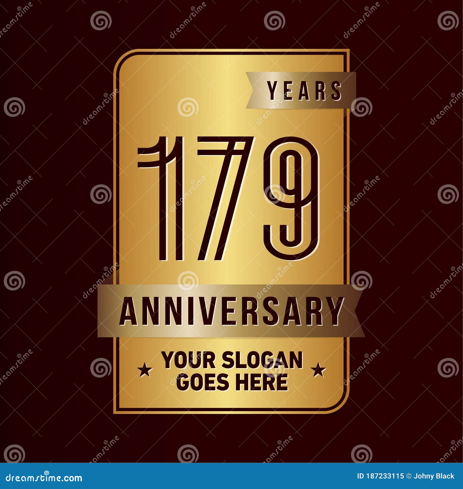 179 Years Celebrating Anniversary Design Template. 179th Logo. Vector ...