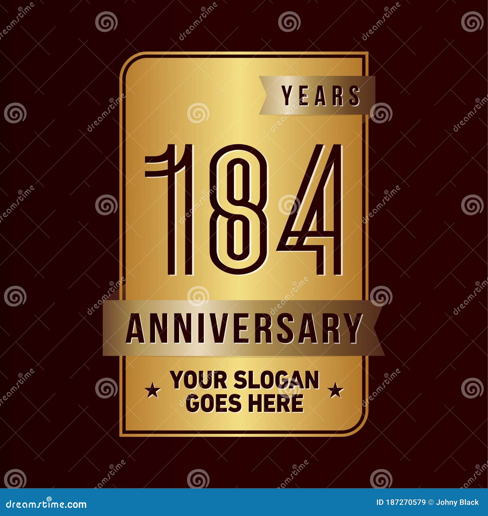 184 Years Celebrating Anniversary Design Template. 184th Logo. Vector ...