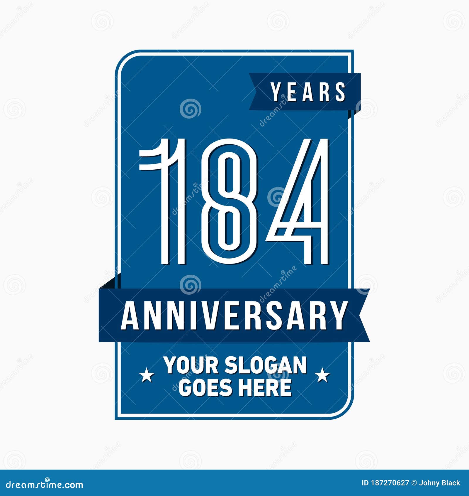 184 Years Celebrating Anniversary Design Template. 184th Logo. Vector ...