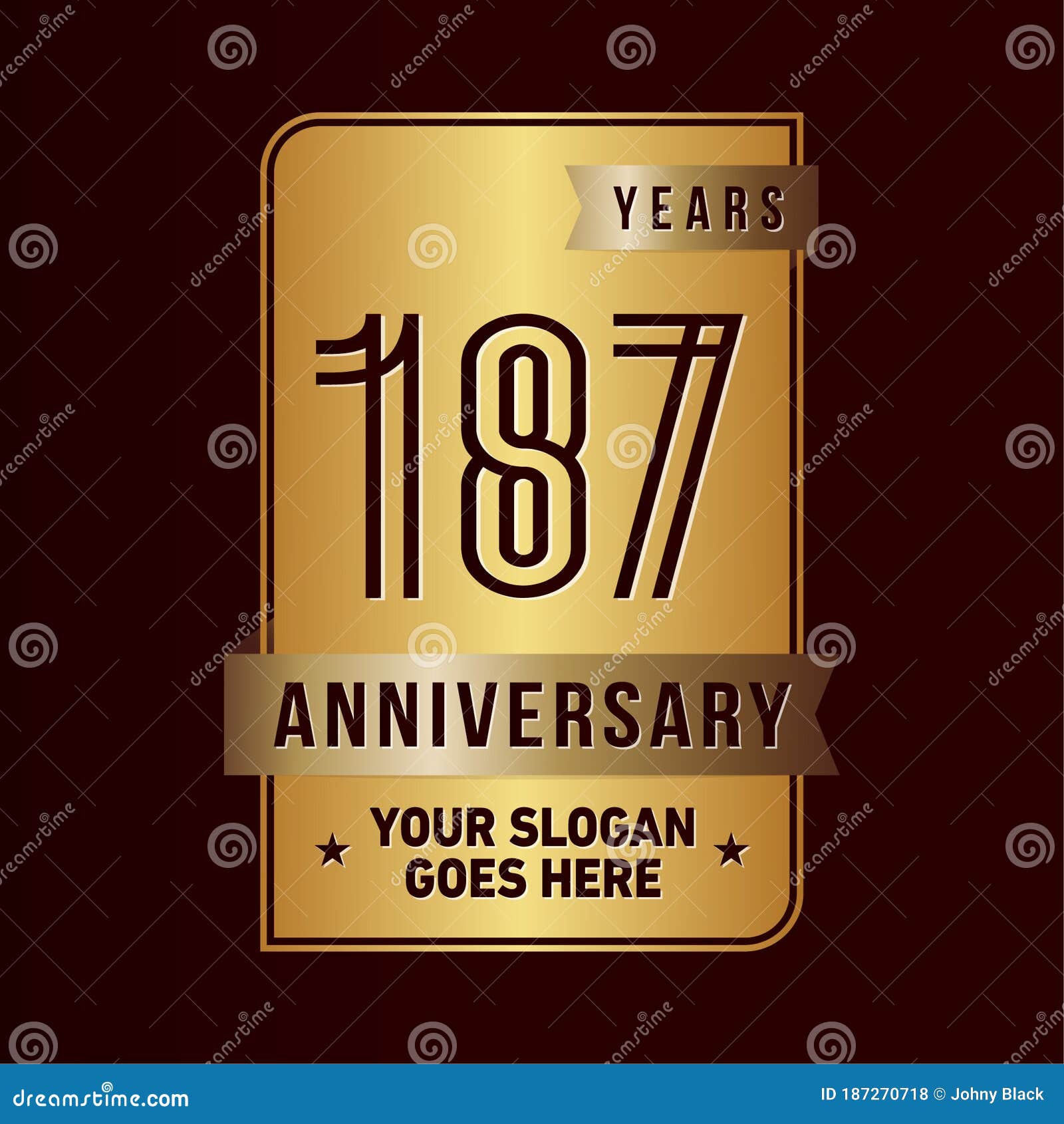 187 Years Celebrating Anniversary Design Template. 187th Logo. Vector ...