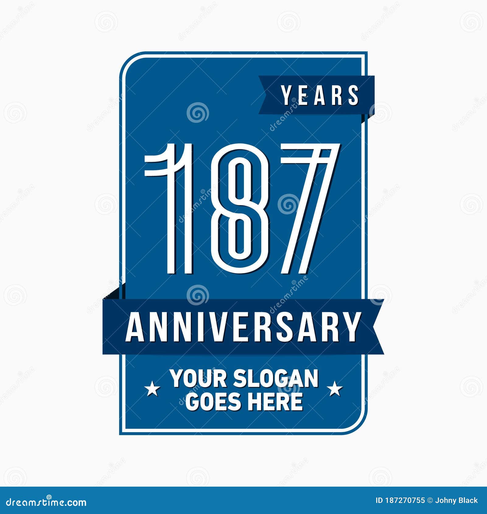 187 Years Celebrating Anniversary Design Template. 187th Logo. Vector ...