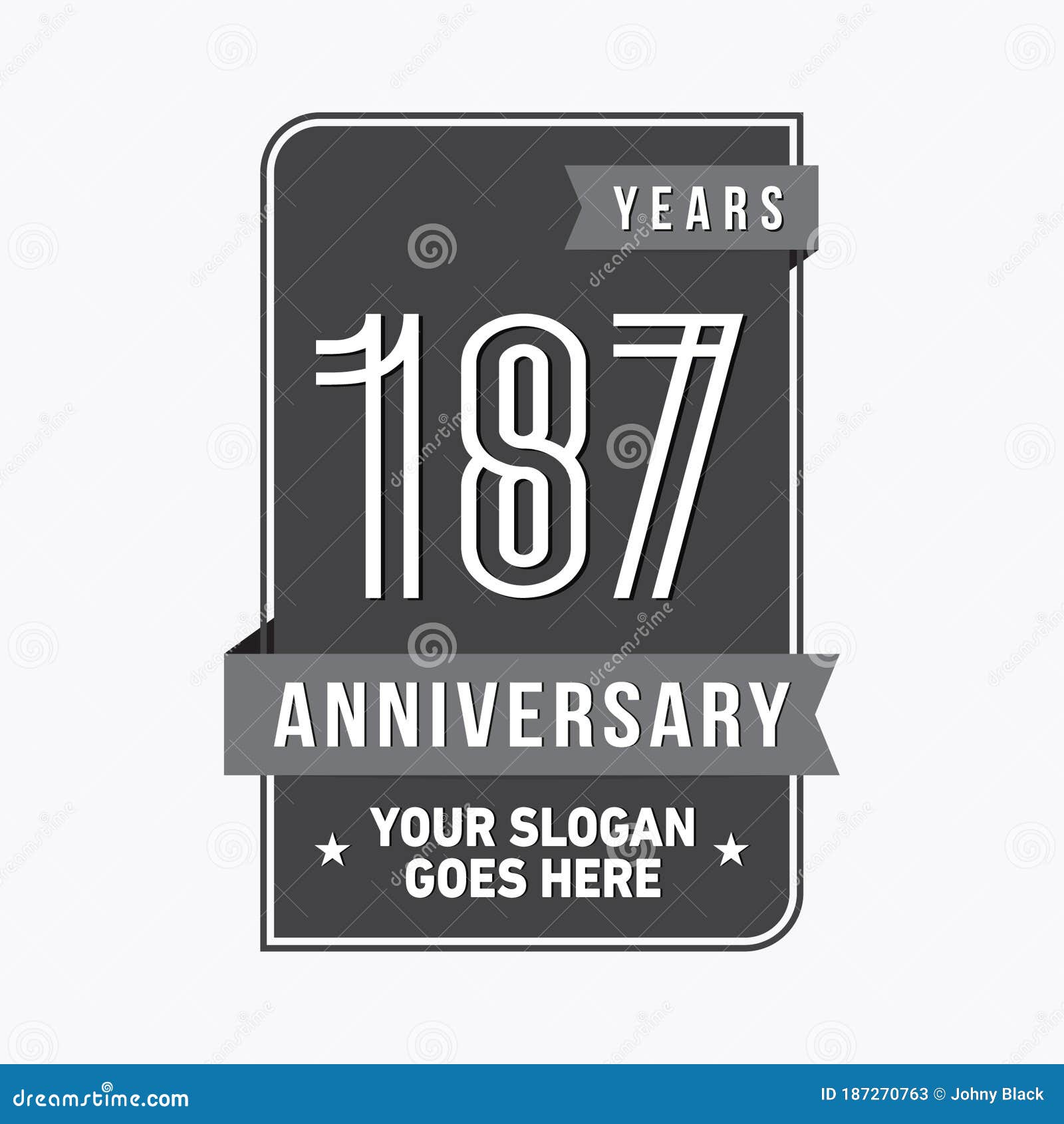 187 Years Celebrating Anniversary Design Template. 187th Logo. Vector ...