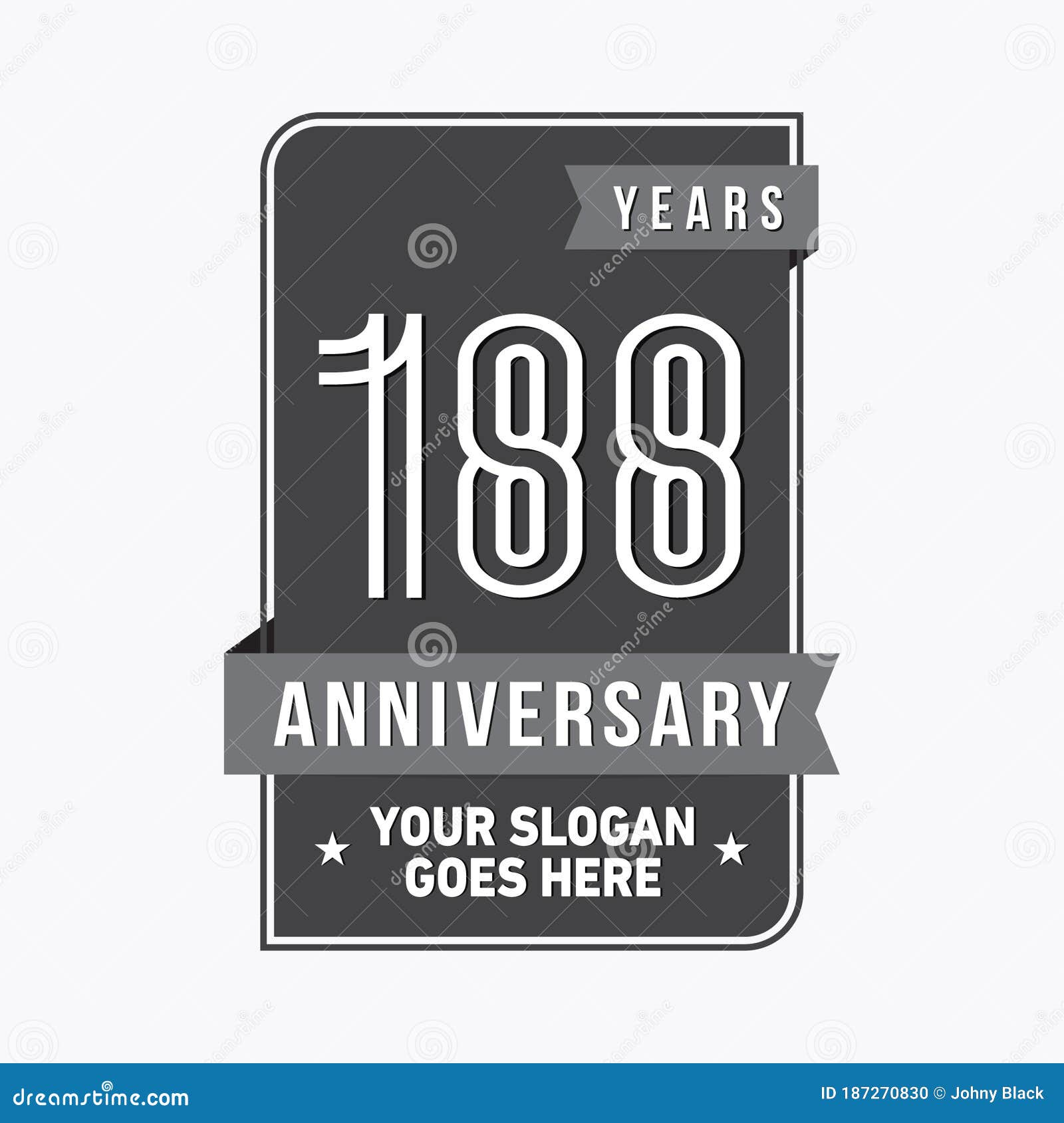 188 Years Celebrating Anniversary Design Template. 188th Logo. Vector ...