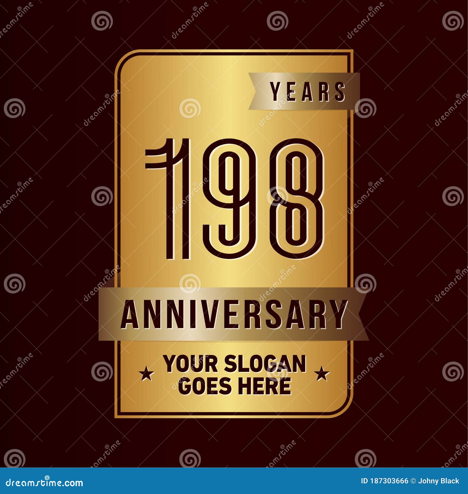 198 Years Celebrating Anniversary Design Template. 198th Logo. Vector ...
