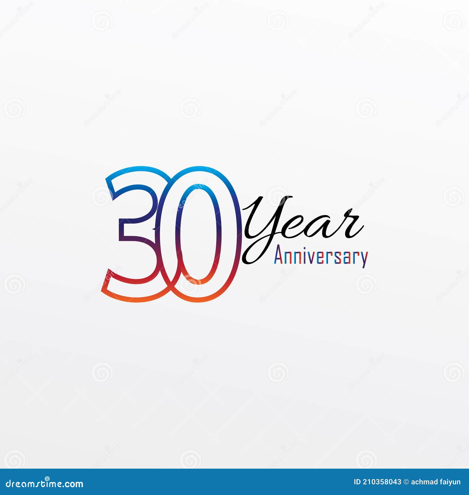 Years Anniversary Celebration Blue Colors Comical Design Logotype ...